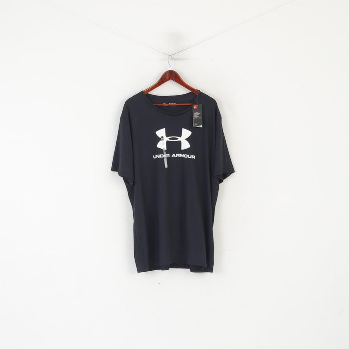 Under Armour New Under Armour Men 3XL Shirt Black Cotton Loose Fit 2397 ...