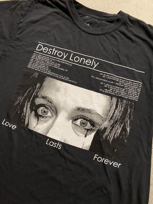 Tour Tee Destroy Lonely Ken Carson X Man Tour Tee Shirt Black | Grailed