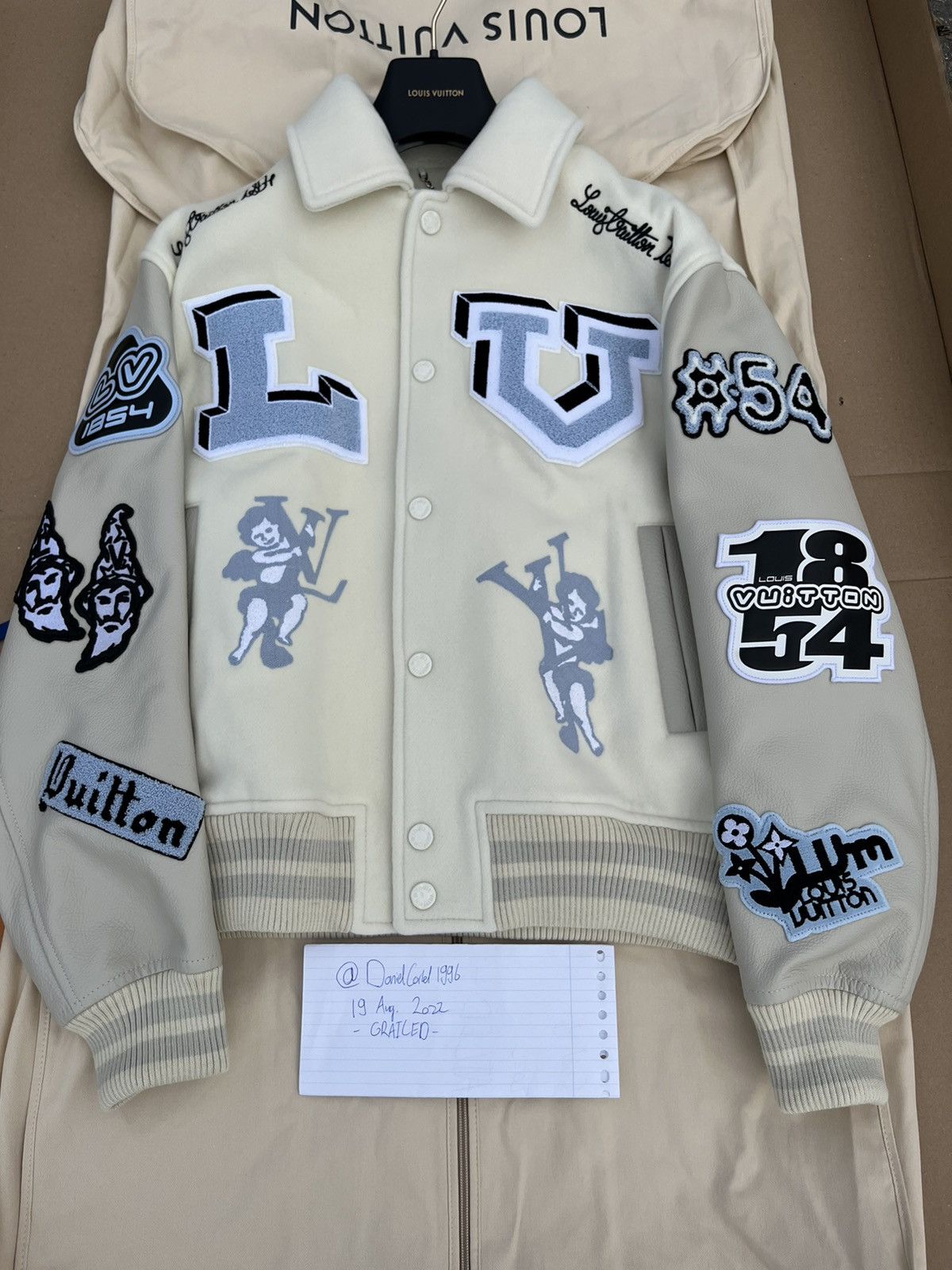 Louis Vuitton × Virgil Abloh LV AW22 Leather Varsity Blouson Bugs Bunny ...