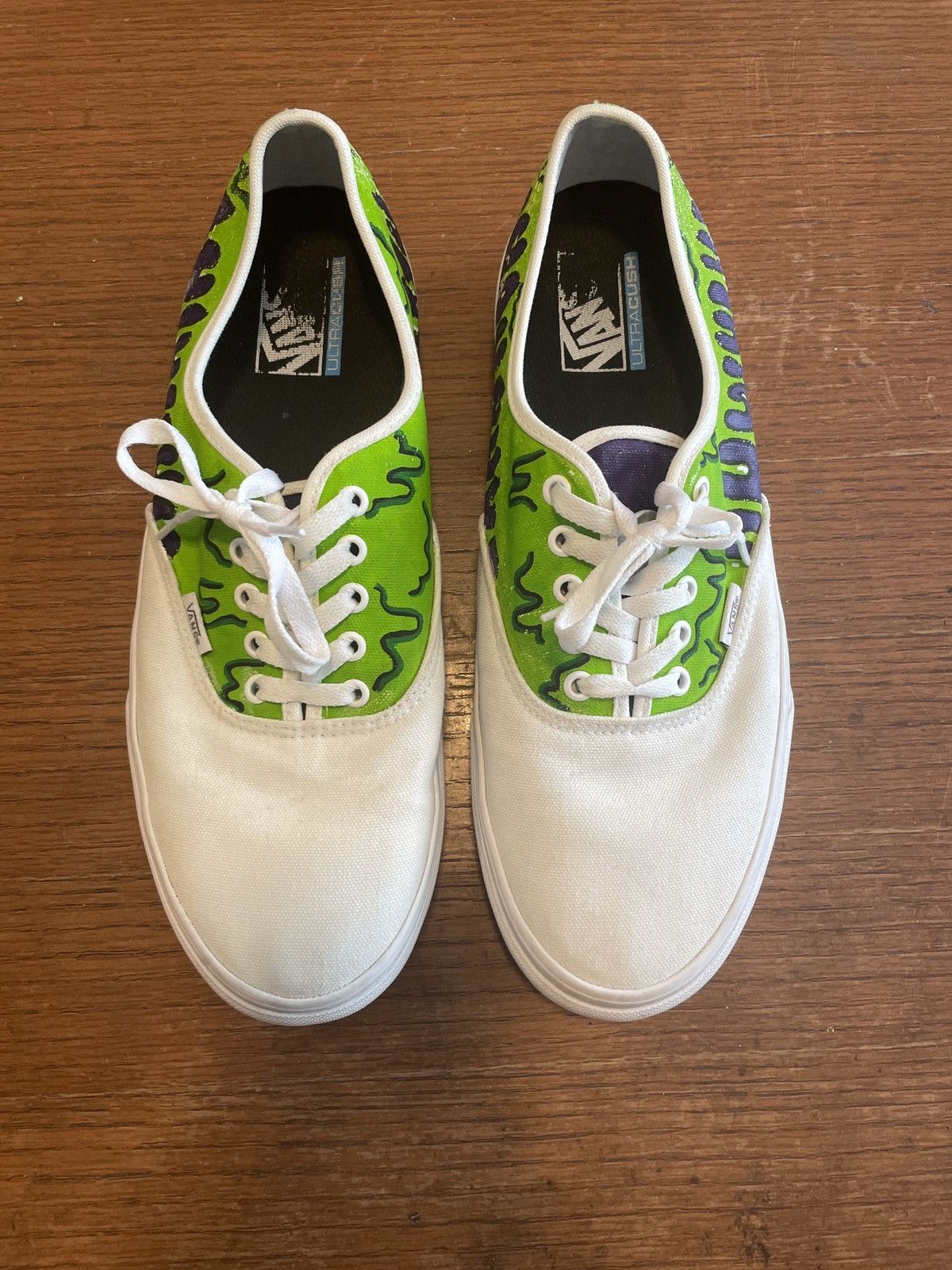 Vans Hand-Painted Slime Vans | Grailed