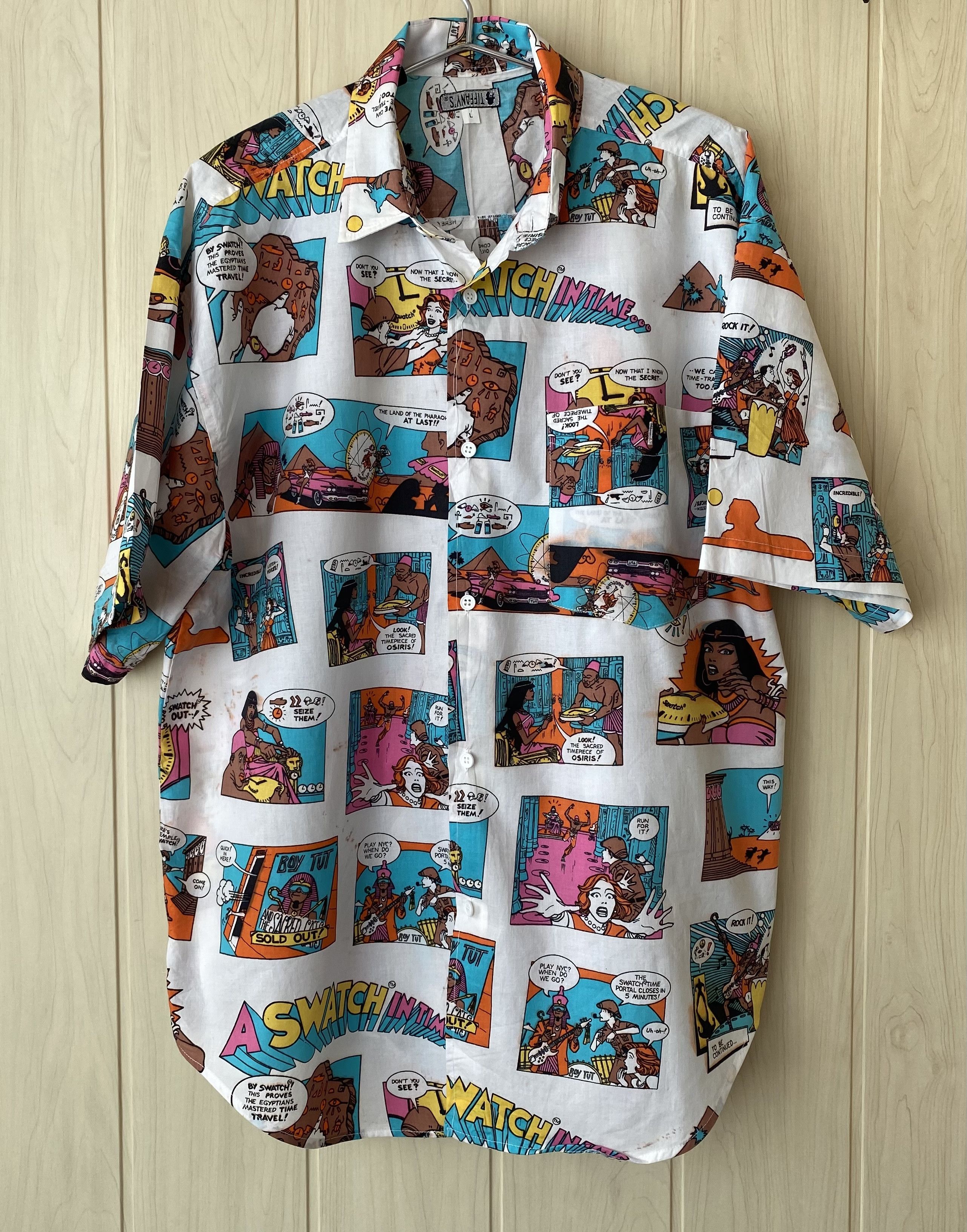 Swatch × Vintage Vintage 90’s Swatch Egyptian Osiris Comics shirt | Grailed