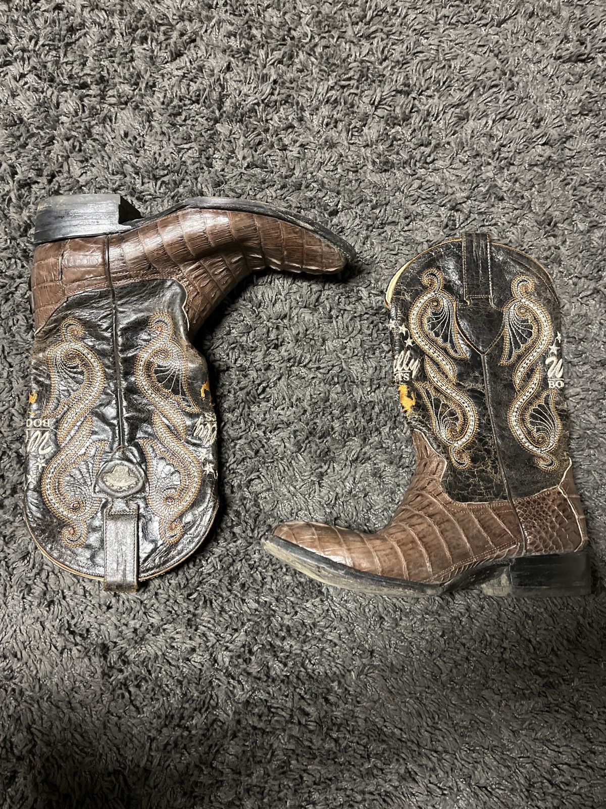 Vintage brown crocodile boots | Grailed