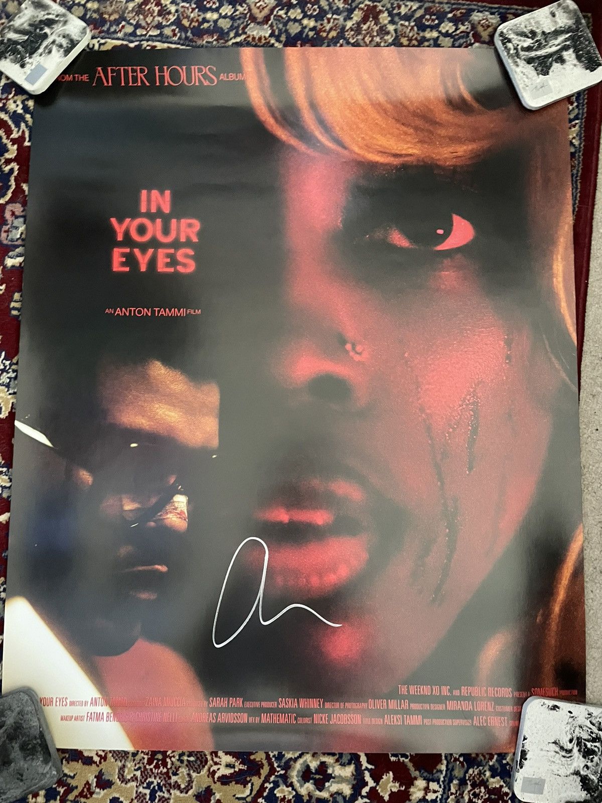 The Weeknd × XO The Weeknd In Your Eyes signed poster | Grailed