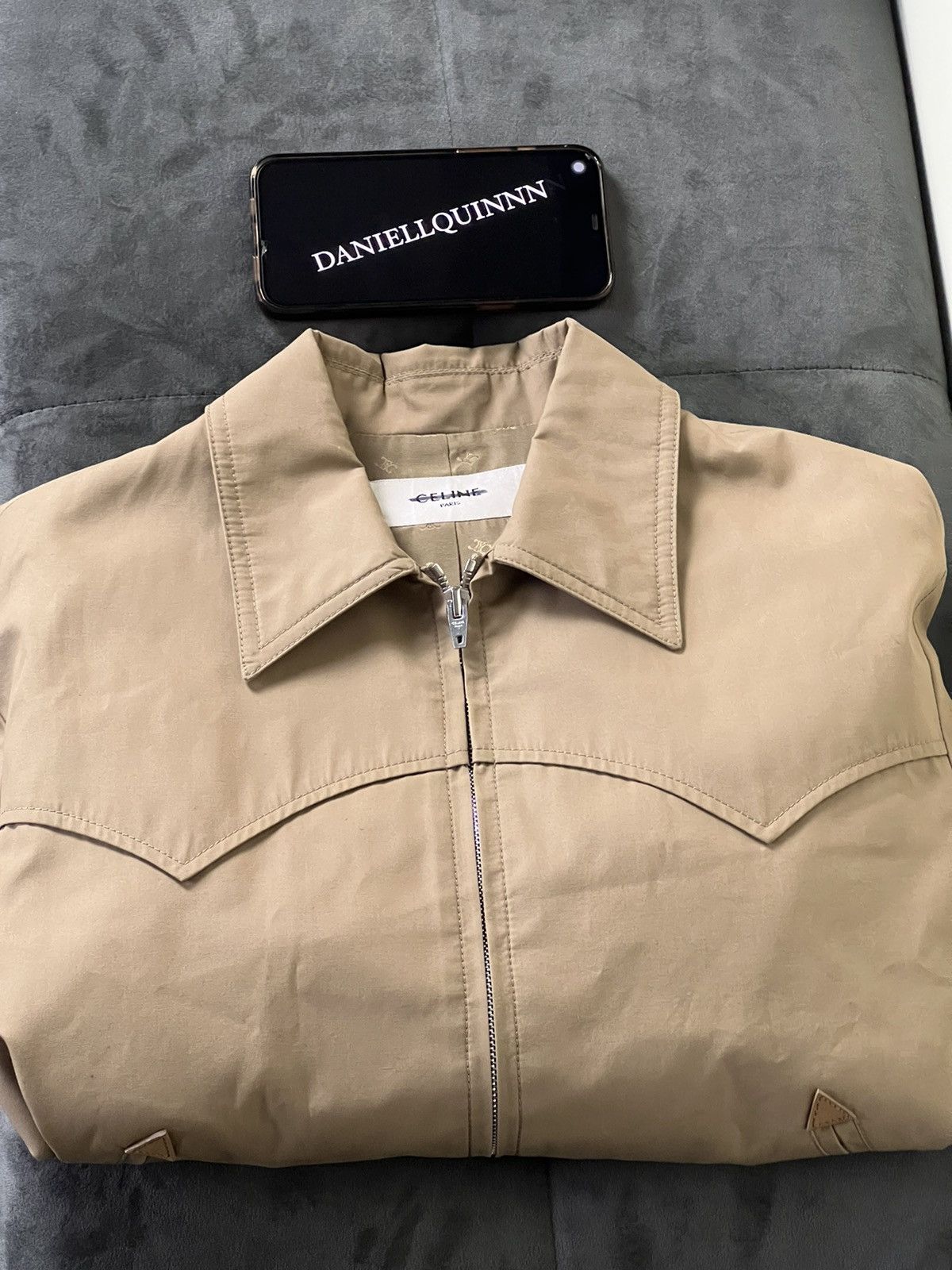 Celine × Hedi Slimane Celine Western Harrington Coach Jacket by Hedi ...