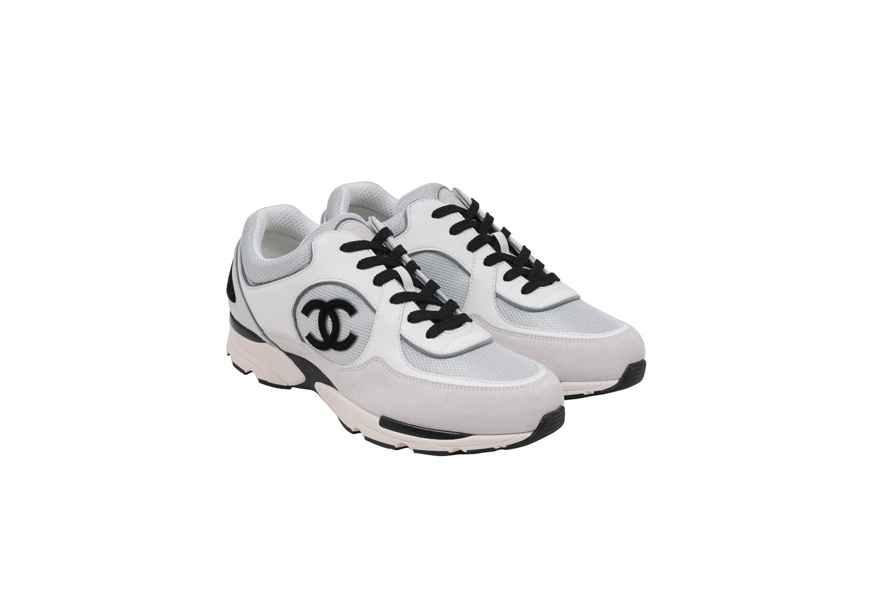 Chanel Sport Sprint CC Logo Runner Sneakers White Gray - 00862 | Grailed