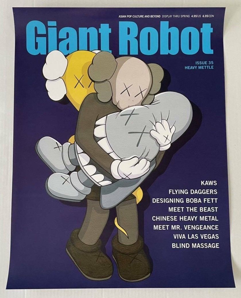 Kaws KAWS x Giant Robot Lithographic Poster 2004 size 22x17 inch | Grailed