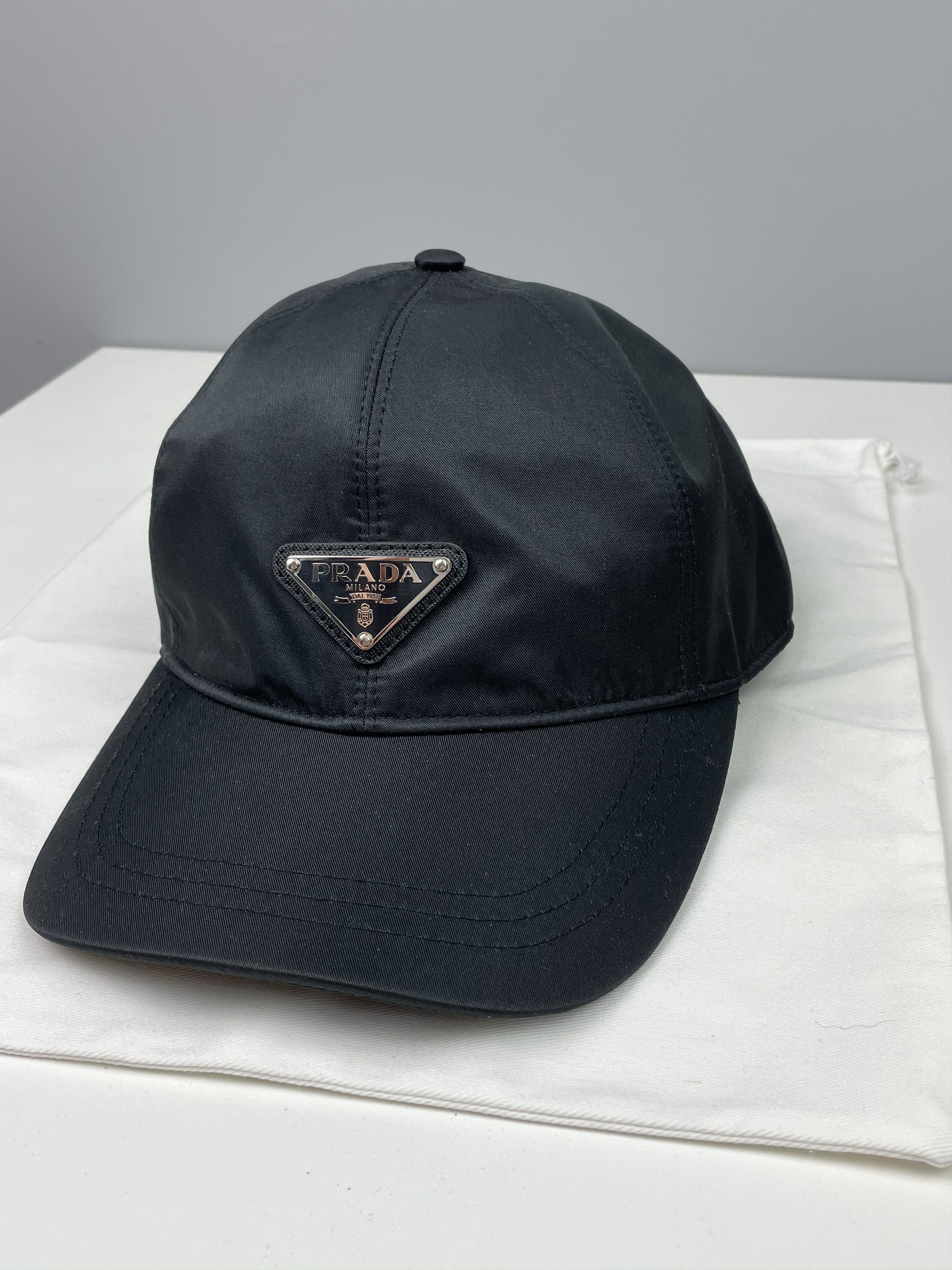 Prada Prada Nylon Baseball Cap Tessuto Center Triangle Logo | Grailed
