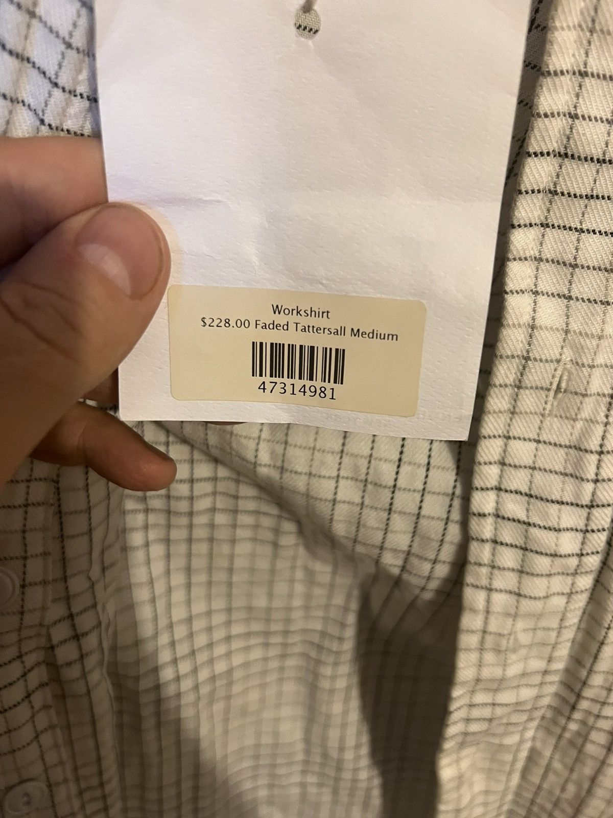 Engineered Garments Tags on brand new engineered garments plaid white ...