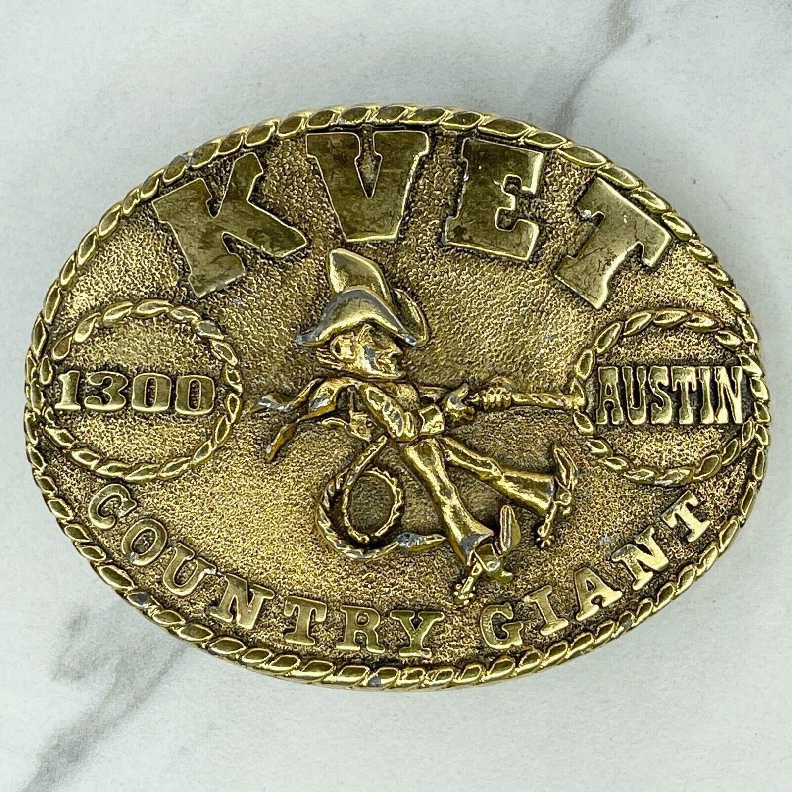 Vintage KVET 1300 AM Radio Austin Texas Country Giant Belt Buckle | Grailed