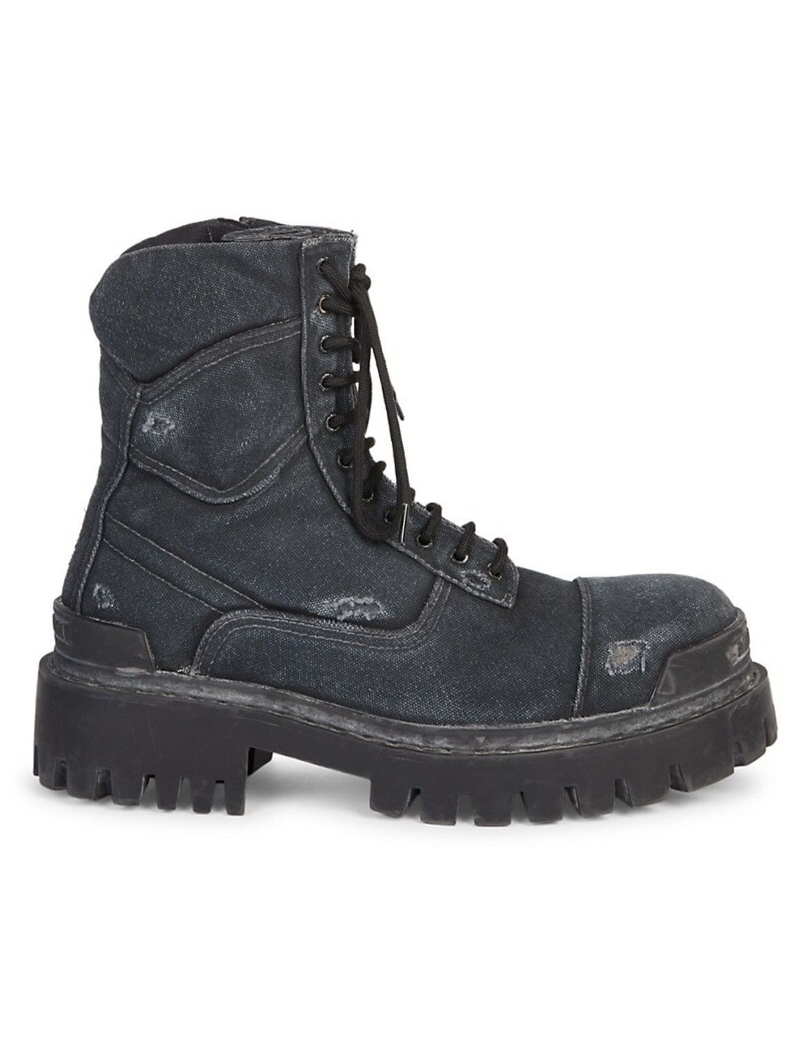 Balenciaga Kanye DSWT Distressed Canvas Strike Boots | Grailed