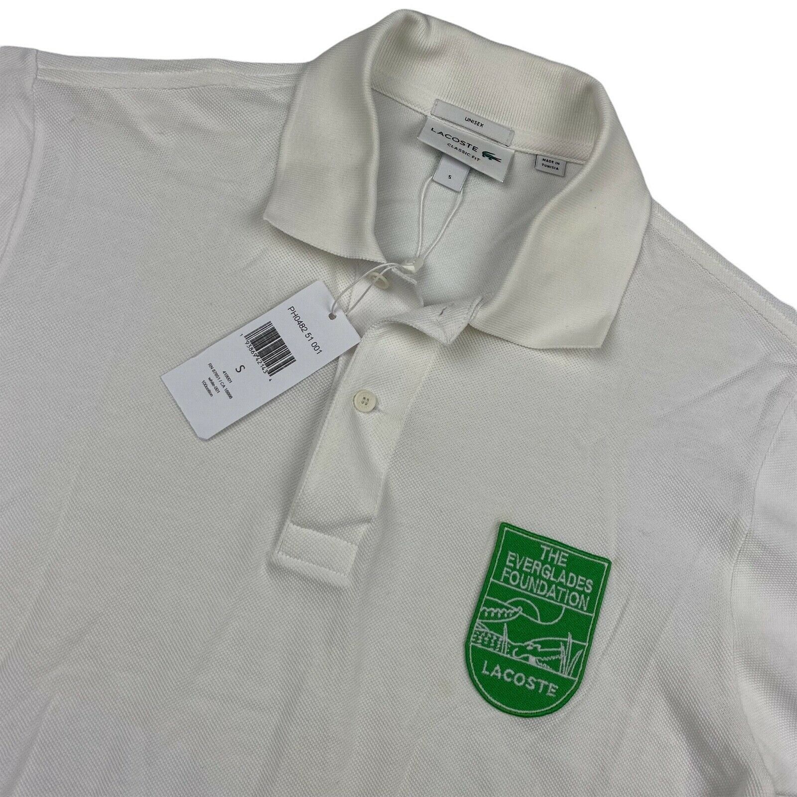 Lacoste NEW Lacoste & Everglades Foundation Men's Polo Shirt White ... Lacoste NEW Lacoste & Everglades Foundation Men's Polo Shirt White ...