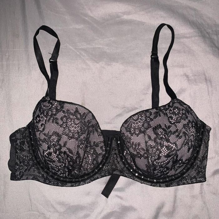 Vintage Victorias Secret Black Lace Bra Grailed