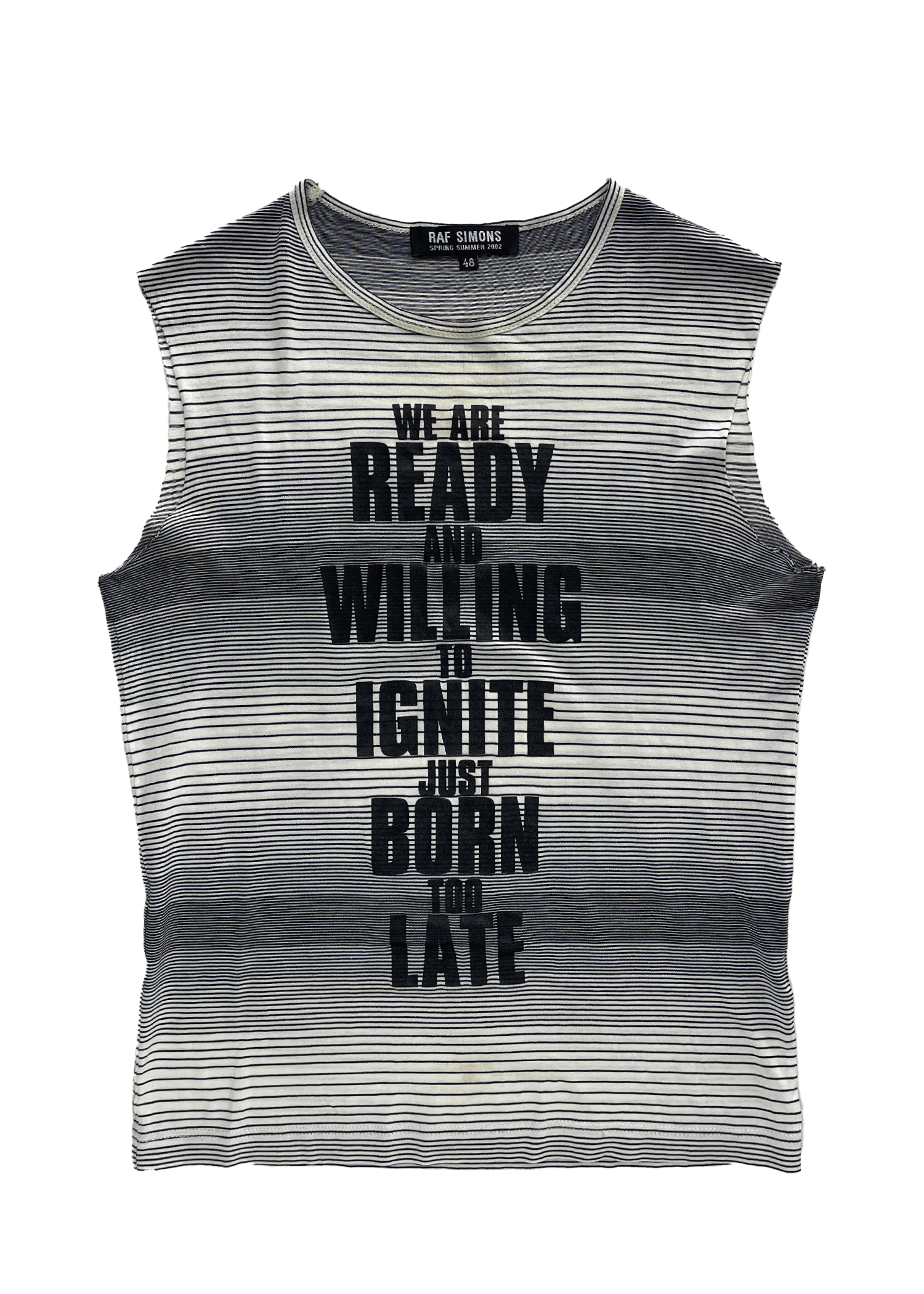 Raf Simons SS02 We Are Ready Tank | Grailed