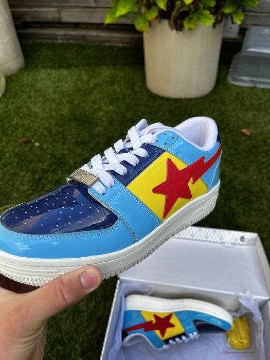 Bape *Only worn a few times* Bapesta blue yellow red | Grailed