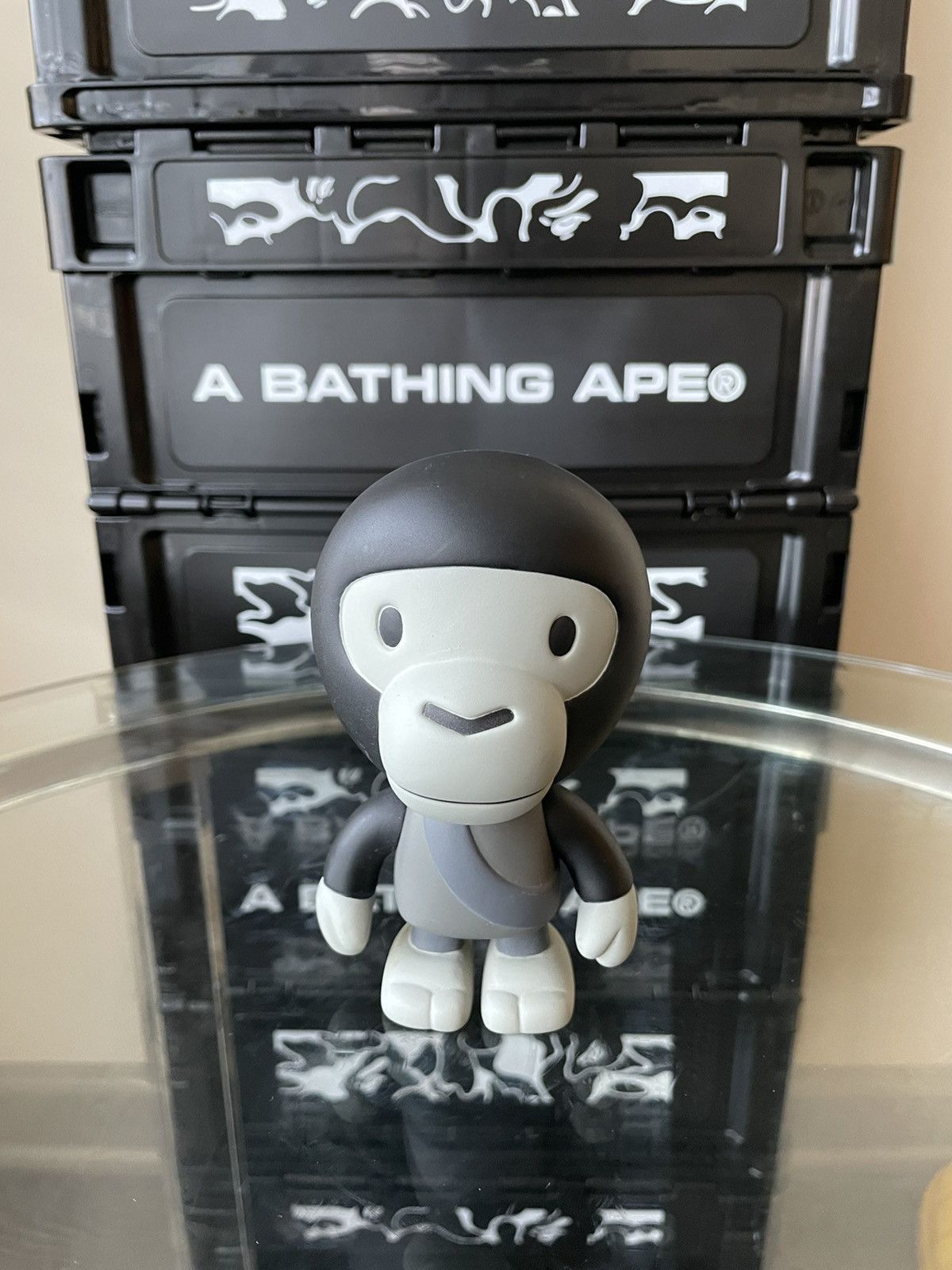 Bape × Vintage BAPE PLAY Baby Milo Soldier Figure Black Grey RARE NIGO ...