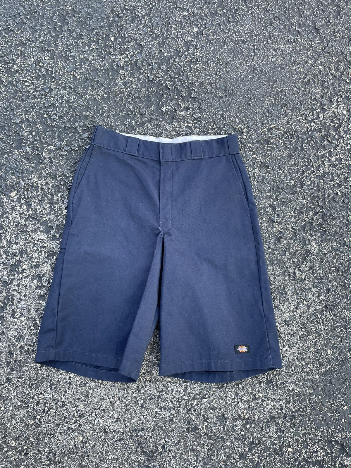 Vintage Dickies Navy Blue Loose Fit Shorts Grailed