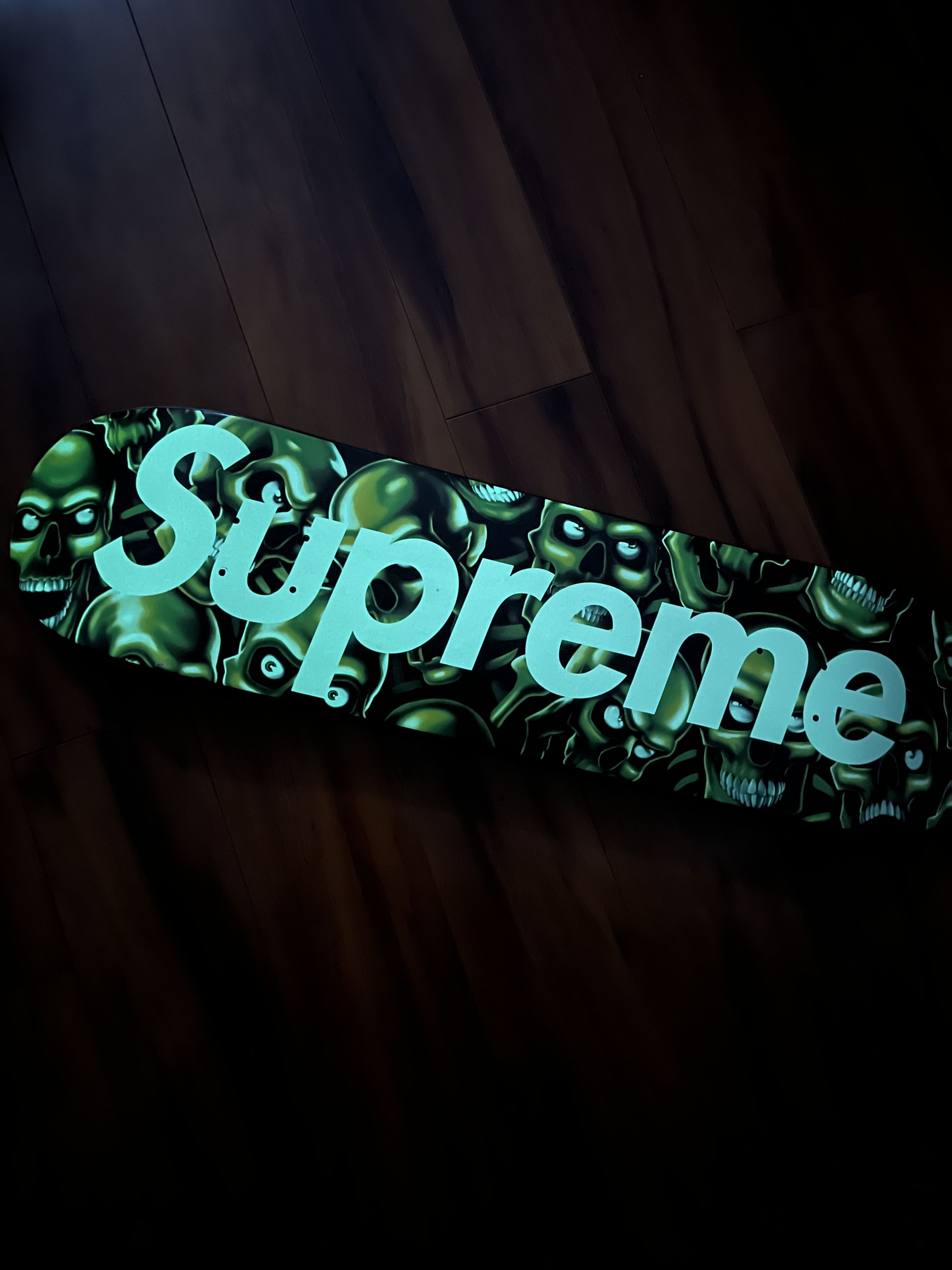 Supreme *GLOW IN THE DARK - Skull Pile Deck Liquid Blue 3-6-Mafia | Grailed