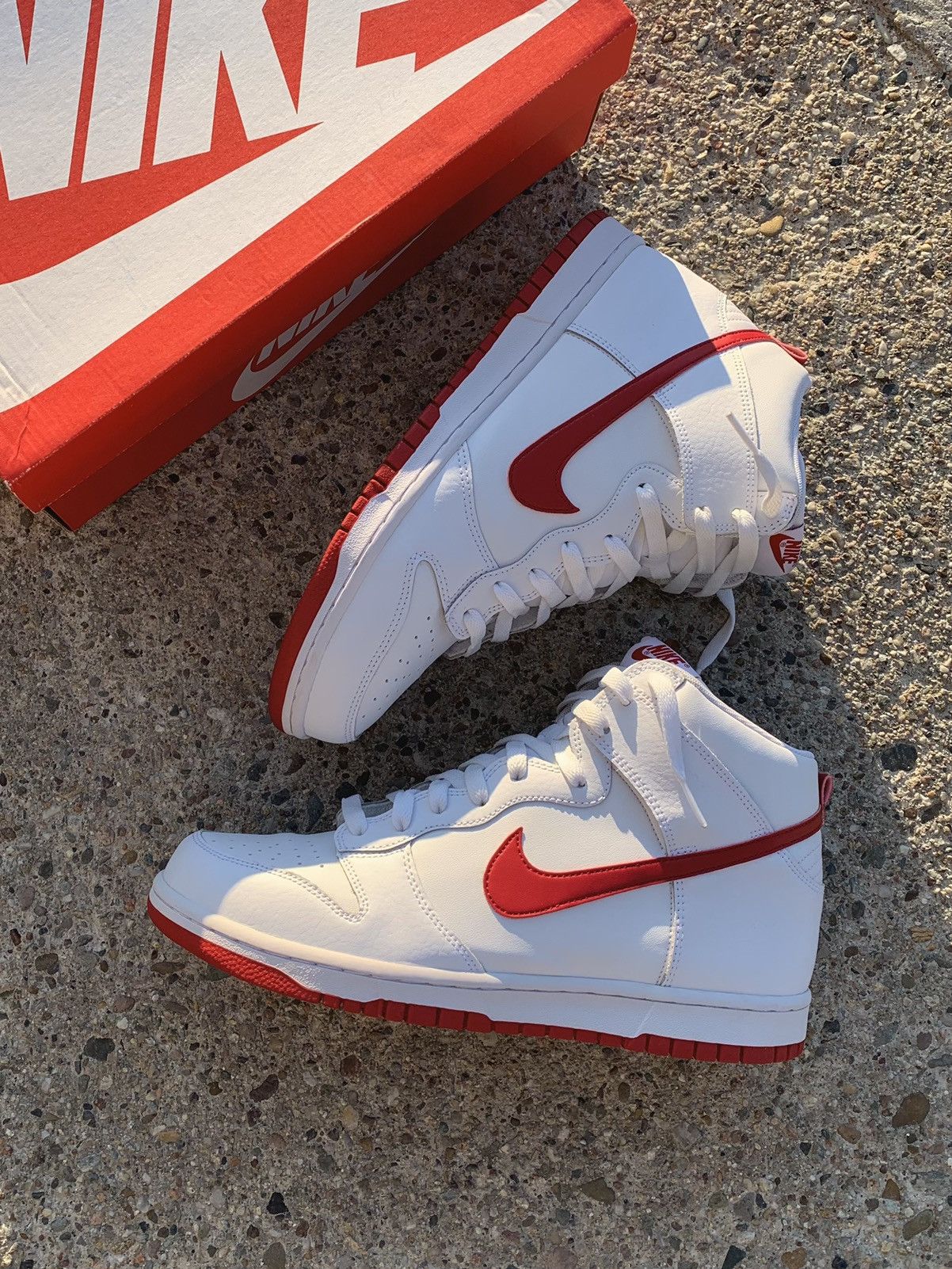 Jordan Brand × Nike × Streetwear Nike Dunk High White Gym Red 2017 Og ...