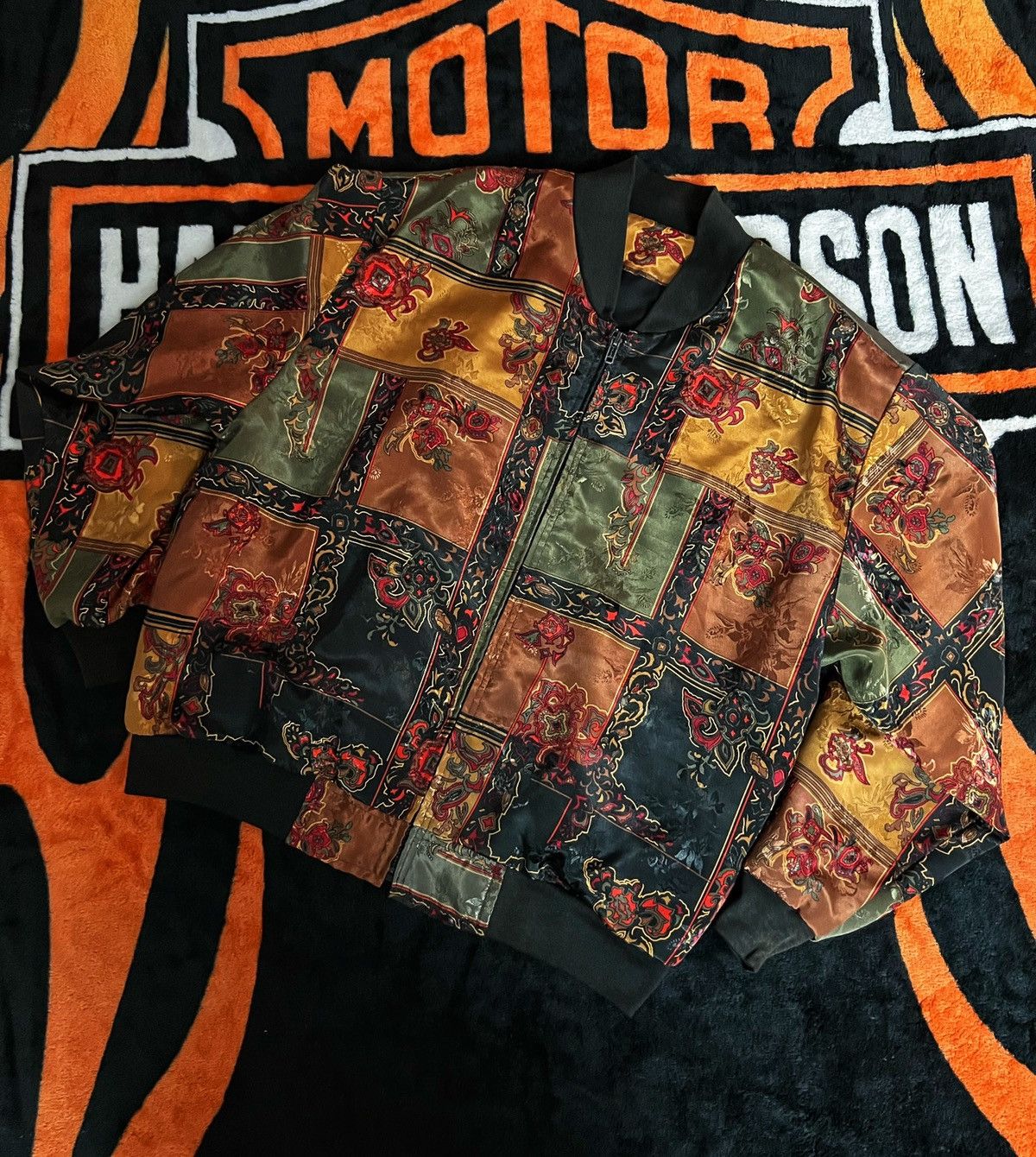 Vintage Vintage Silk Style Bomber | Grailed