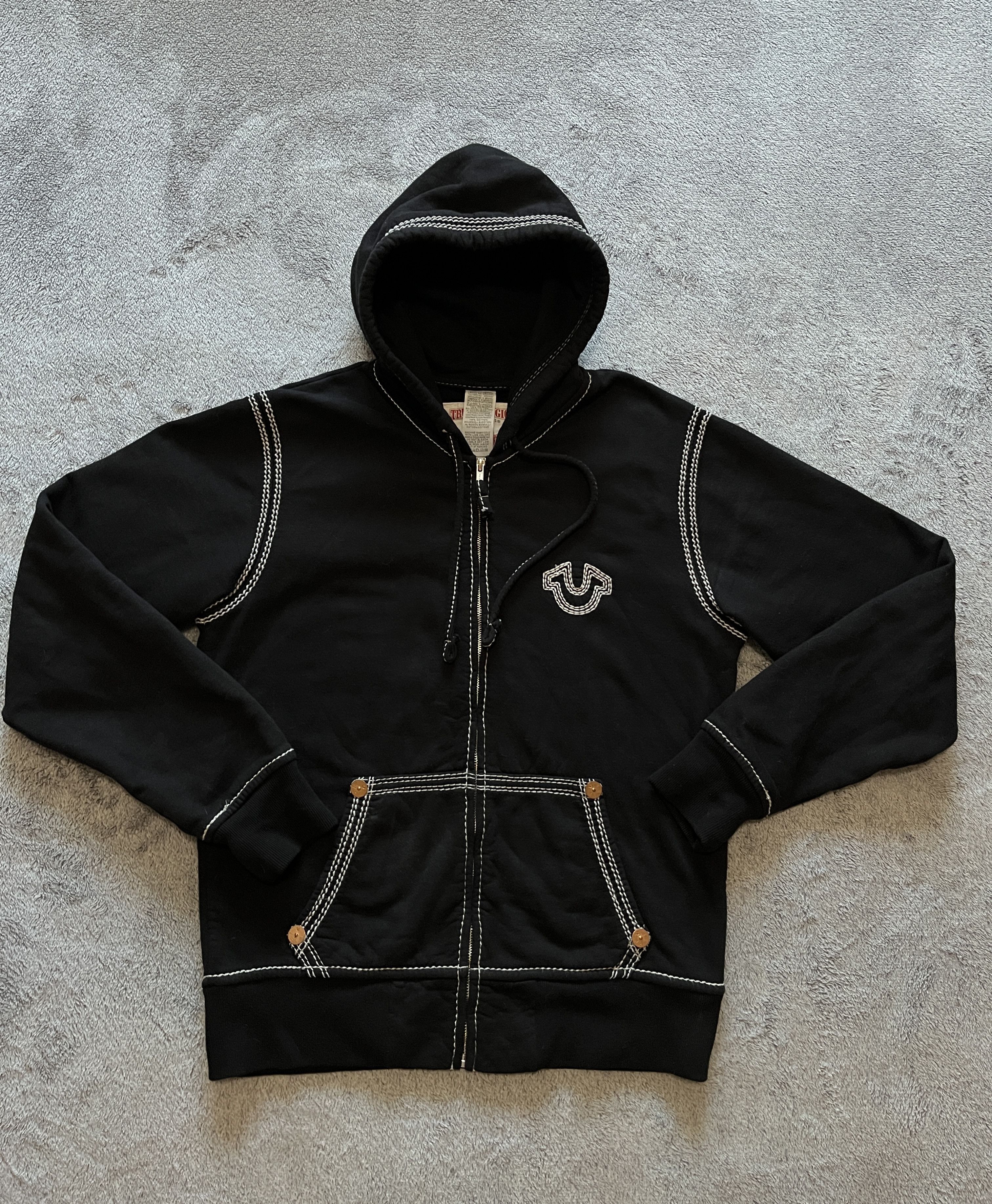 True Religion Y2K True Religion Triple Stitch Zip Up Hoodie | Grailed