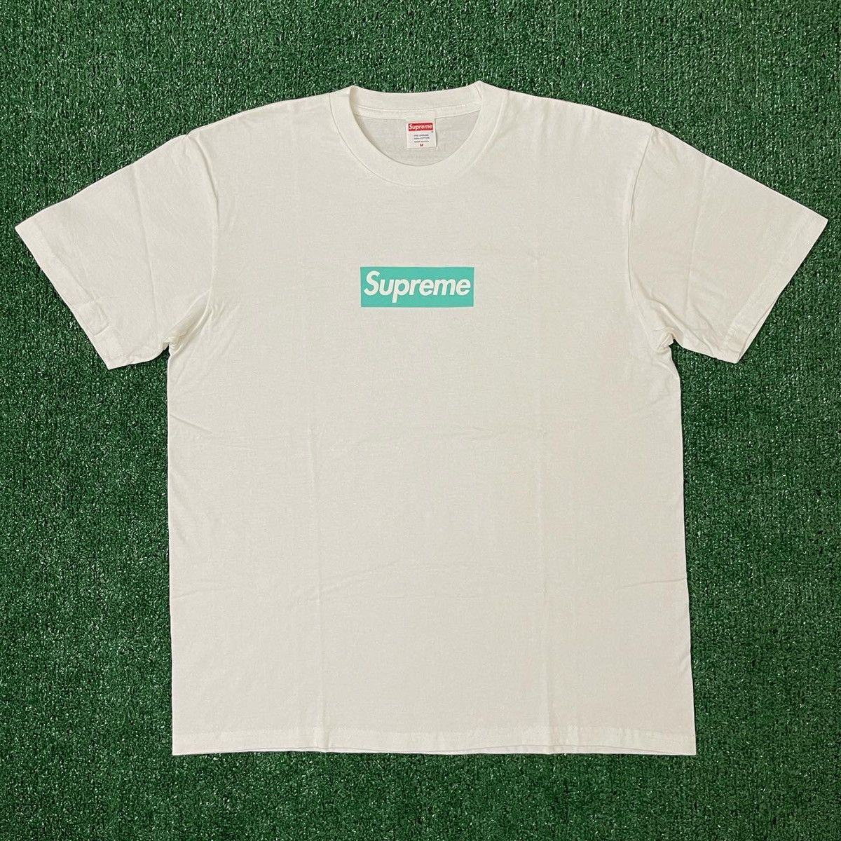 Supreme Supreme x Tiffany & Co. “Supreme Tiffany Box Logo” Tee | Grailed