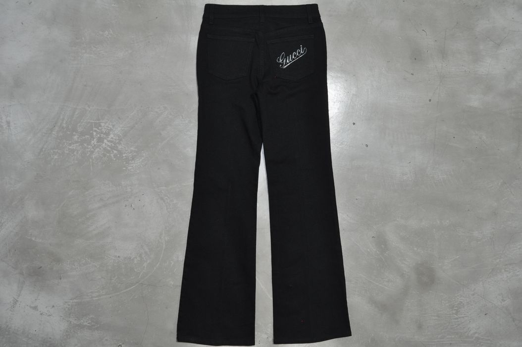 Gucci Gucci - Frida Giannini - Script Logo Flared Denim Jean | Grailed