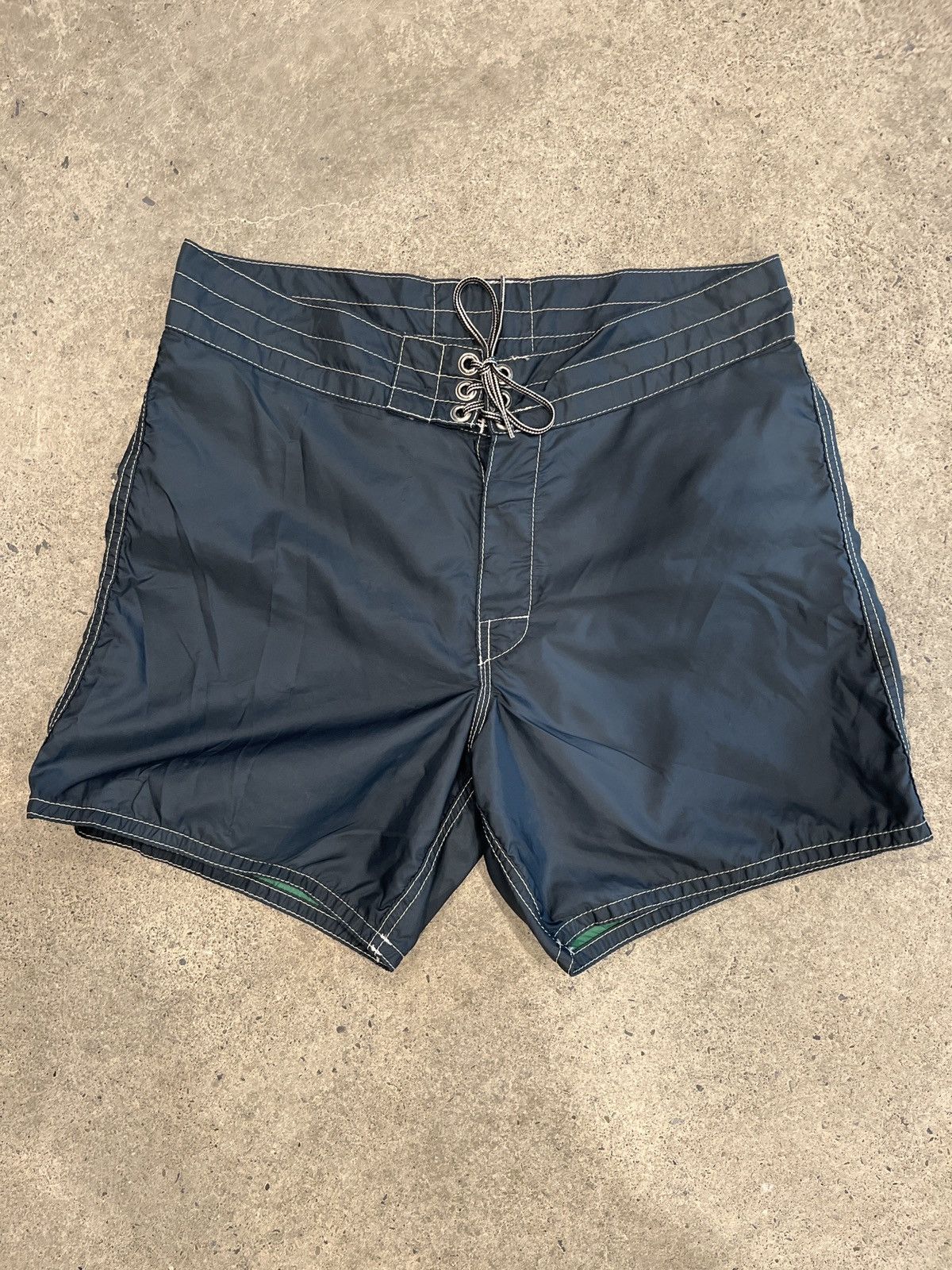 Birdwell Beach Britches Navy x Green trunks | Grailed