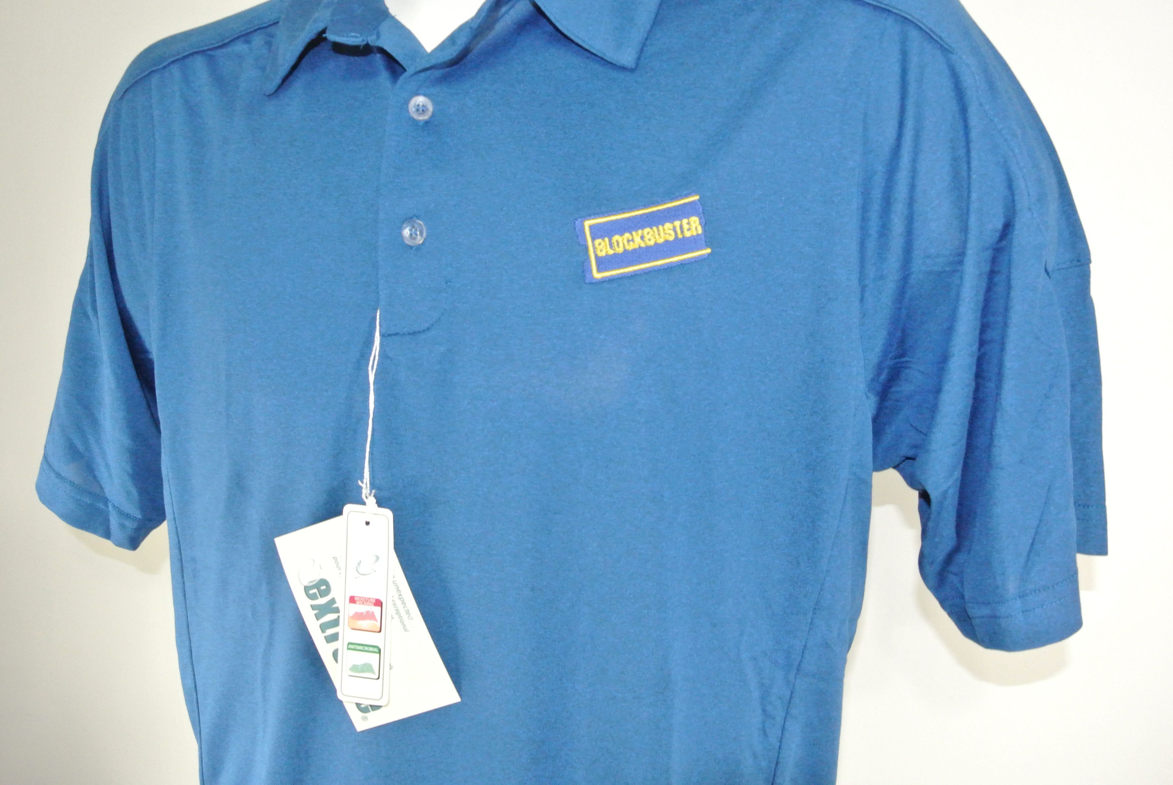Vintage Blockbuster Video Vintage Employee Uniform Polo Shirt Blue ...