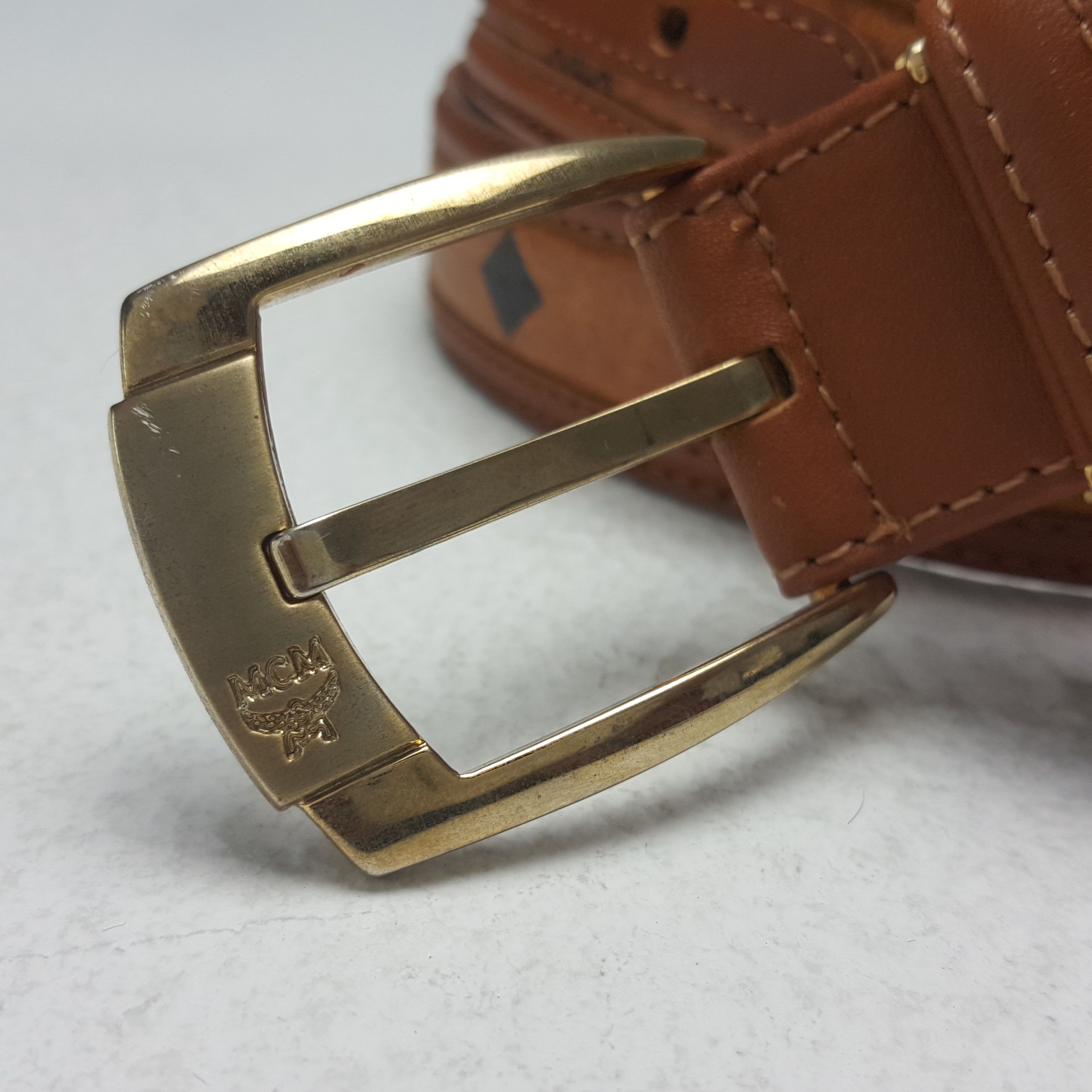 MCM × Vintage Vintage MCM Monogram Design Leather Belts | Grailed