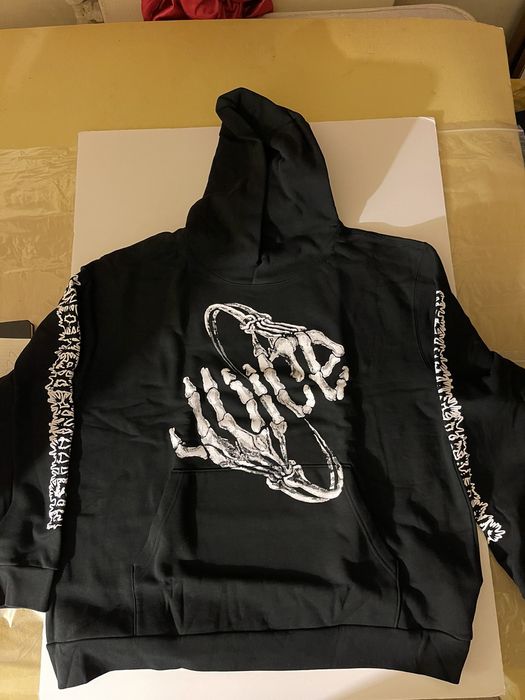Vlone Juice Wrld x Vlone Bones Hoodie Black | Grailed