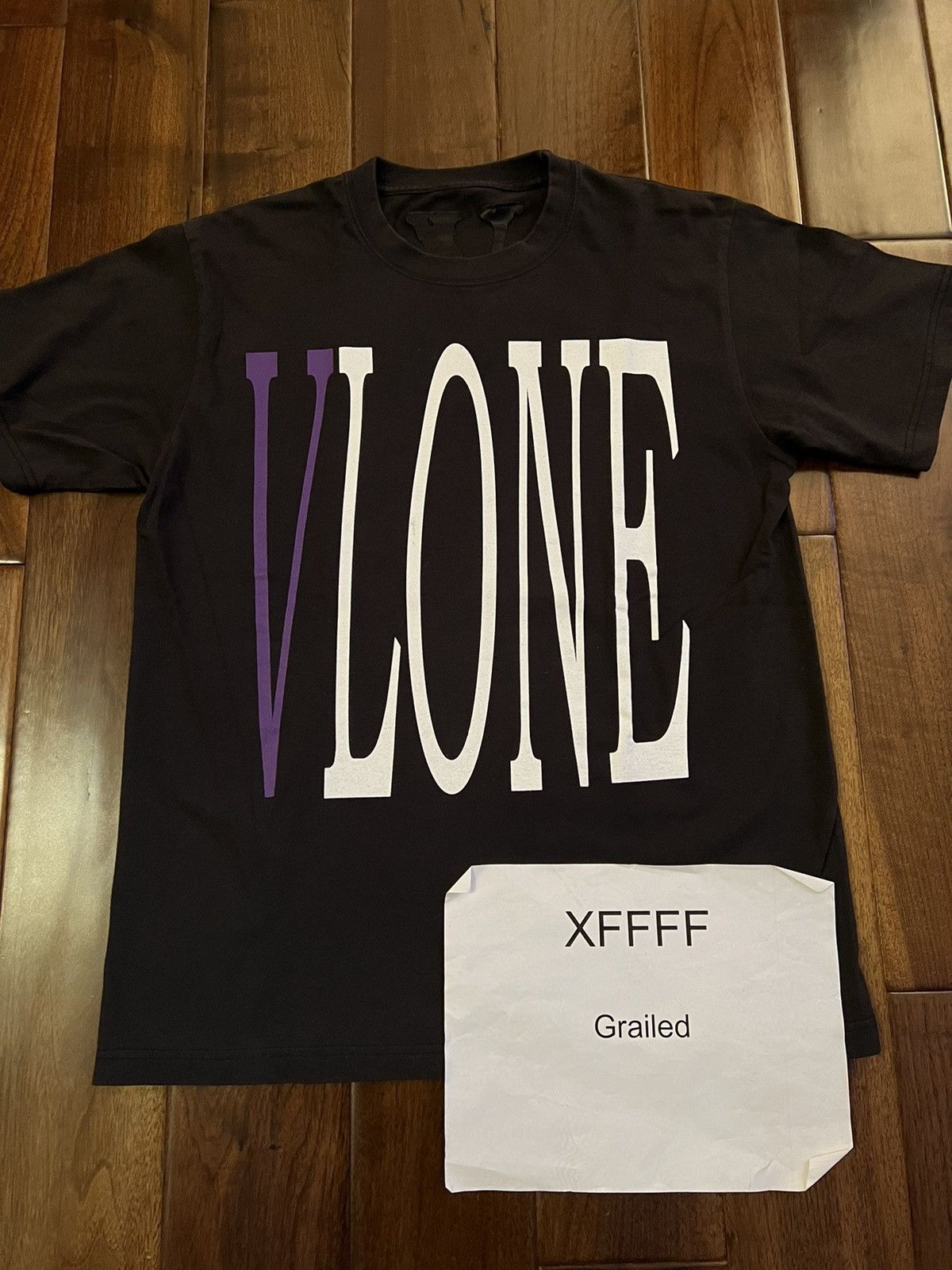 Vlone OG VLONE PURPLE STAPLE TEE BLACK MEDIUM | Grailed