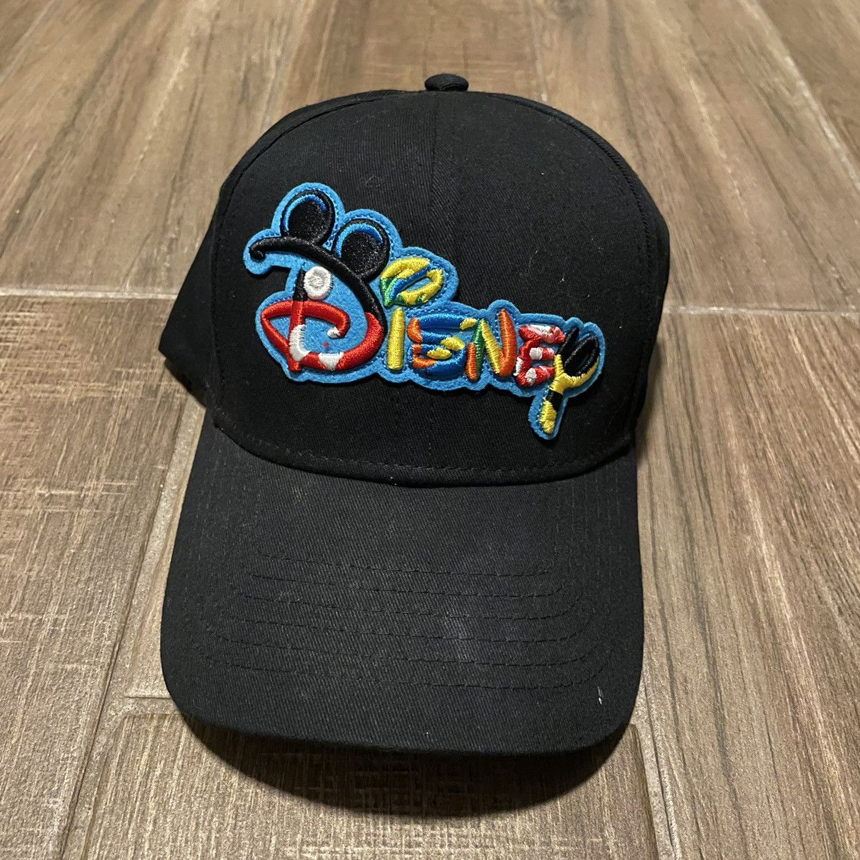 Disney × Vintage Disney Disneyland Cursive Embroidered logo hat Mickey ...