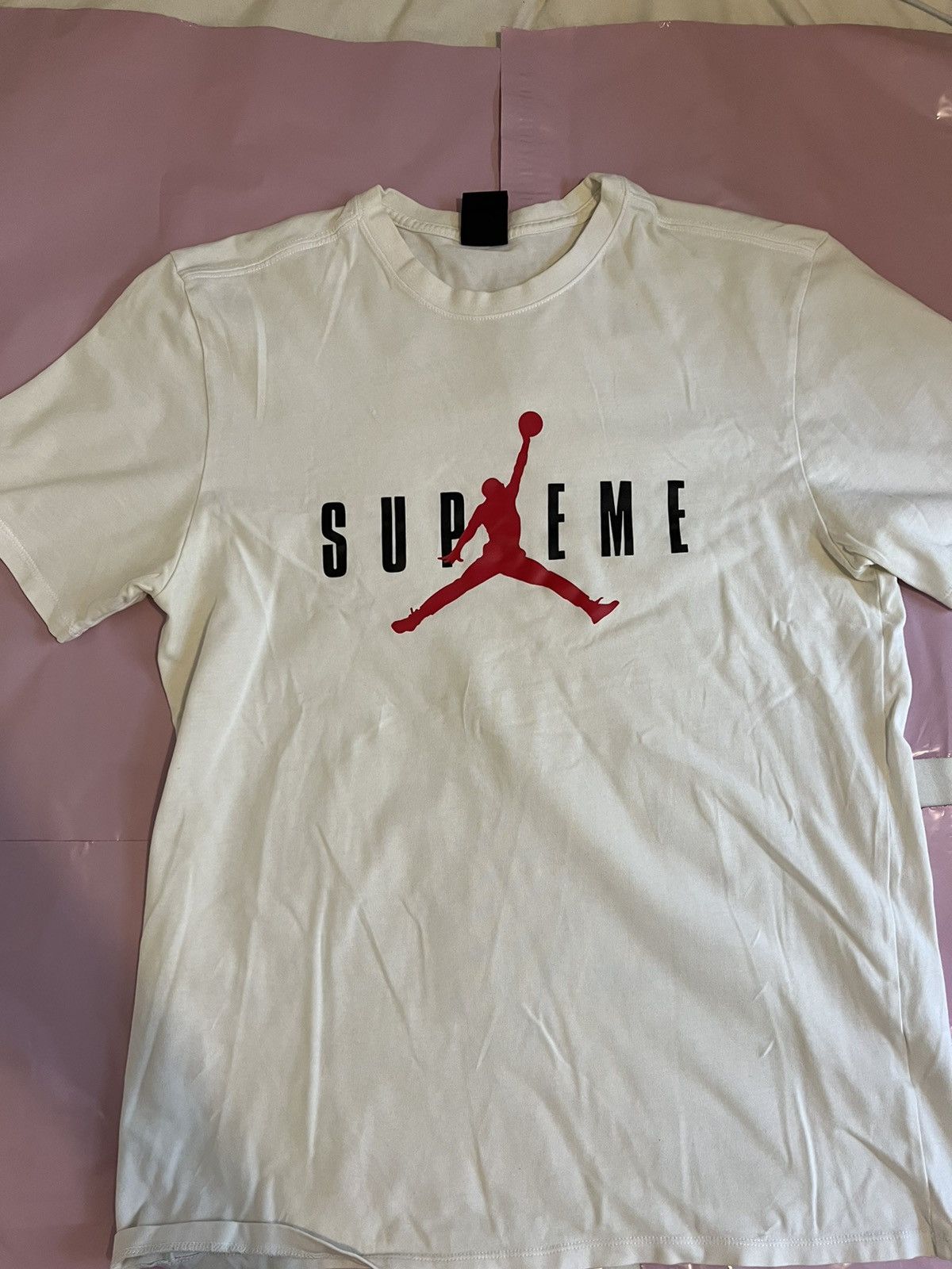 Jordan Brand × Supreme Jordan x Supreme White t-shirt | Grailed