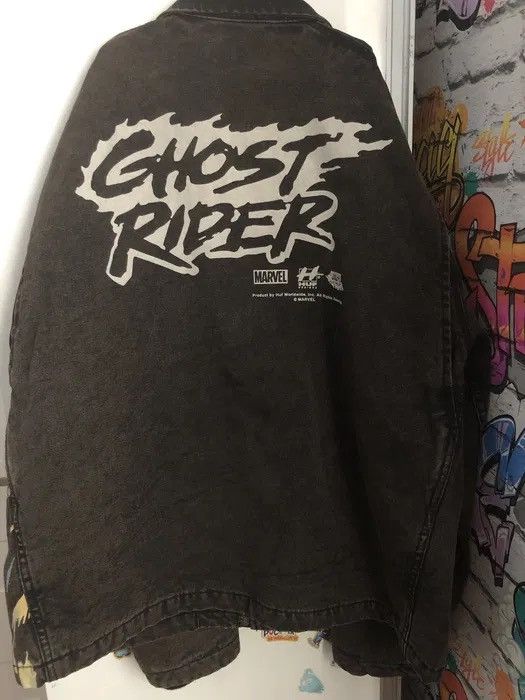 Huf New HUF x Marvel Ghost Rider Denim Jacket size S | Grailed