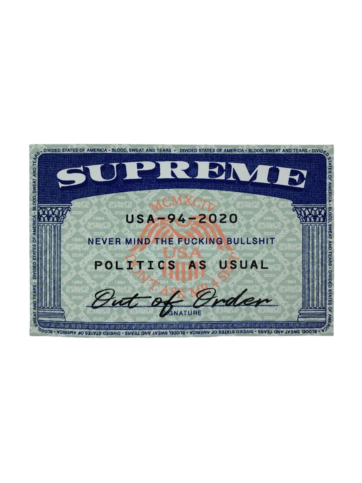 Supreme Supreme Social Security Card SSN Sticker | Grailed