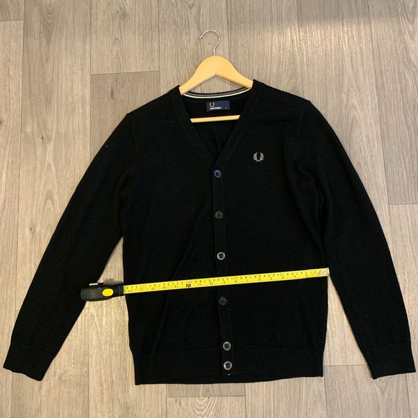 Fred Perry Fred Perry V-Neck Lambswool Cardigan (Antique) | Grailed