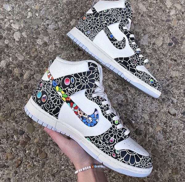 Nike Murakami Nike dunk football grey Custom | Grailed