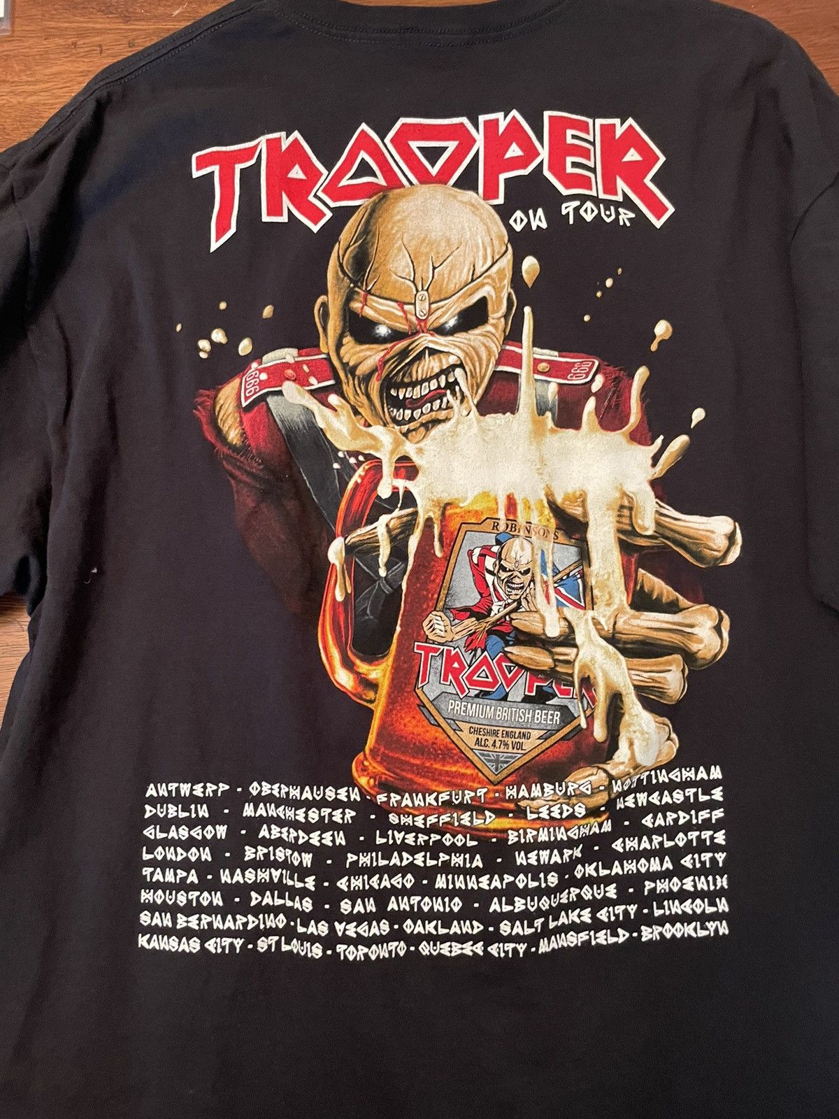 Band Tees Iron Maiden Trooper tour tee | Grailed
