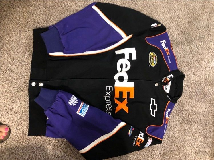 Vintage DennyHamlin Nascar FedEx Jacket XL RARE Chase Authentics | Grailed