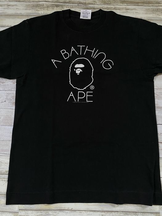 Bape College Logo Outline Tee | Grailed