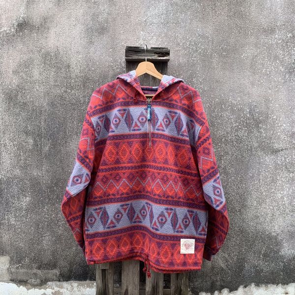 Japanese Brand Vintage Descente Quarter Zips Baggy Tribal Design ...