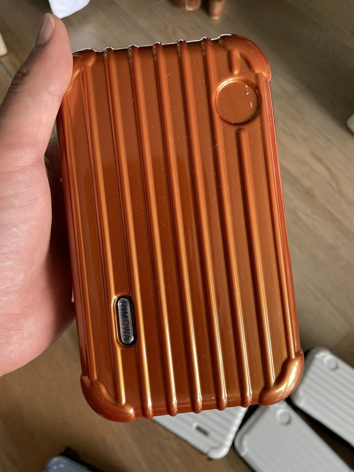 Rimowa Rimowa VIP limited edition orange mini case with white zip | Grailed