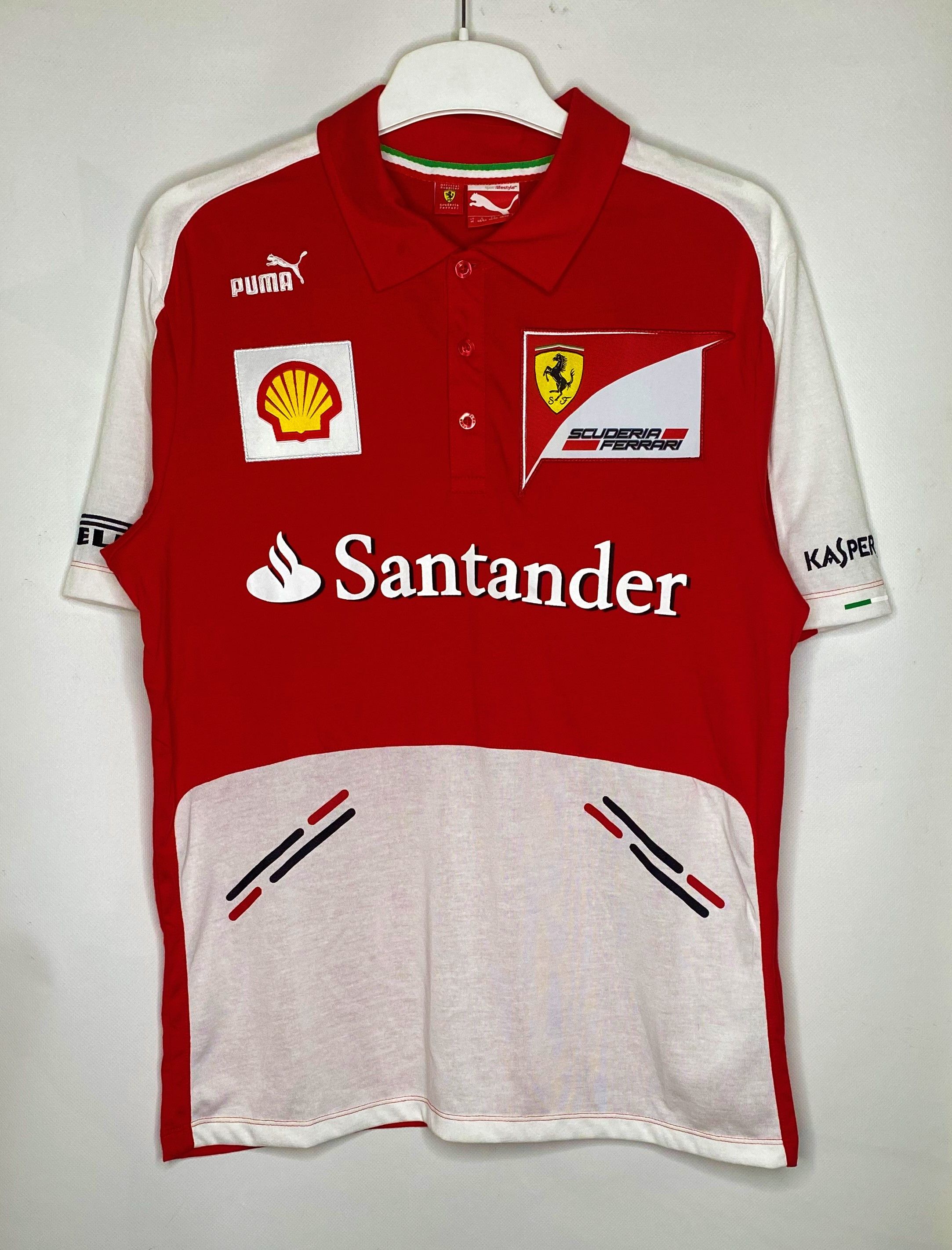 Ferrari × Puma FERRARI TEAM SCUDERIA PIT TOP MOTOR RACING POLO SHIRT ...