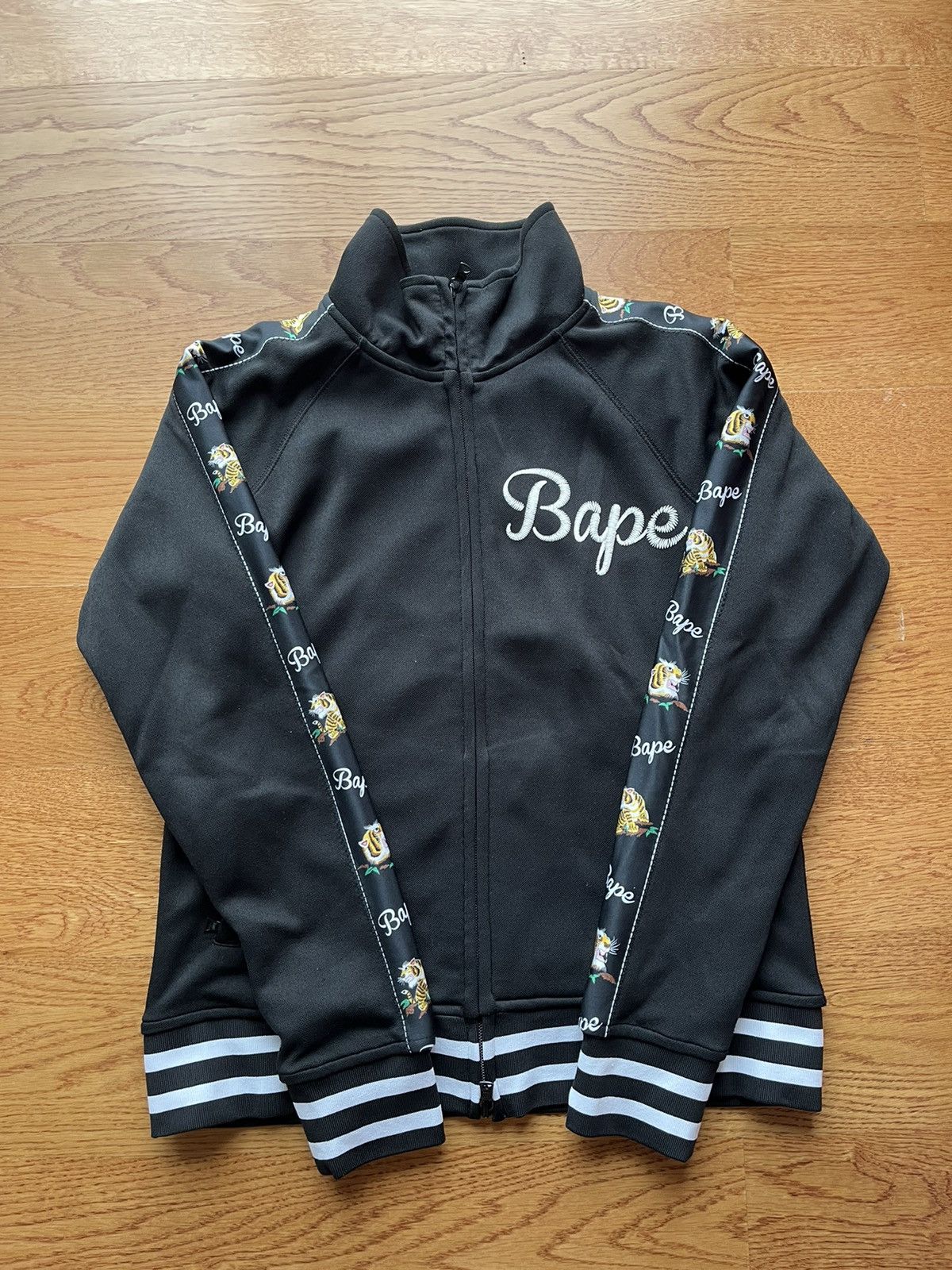 Bape A BATHING APE TIGER EMBROIDERED ZIP UP | Grailed