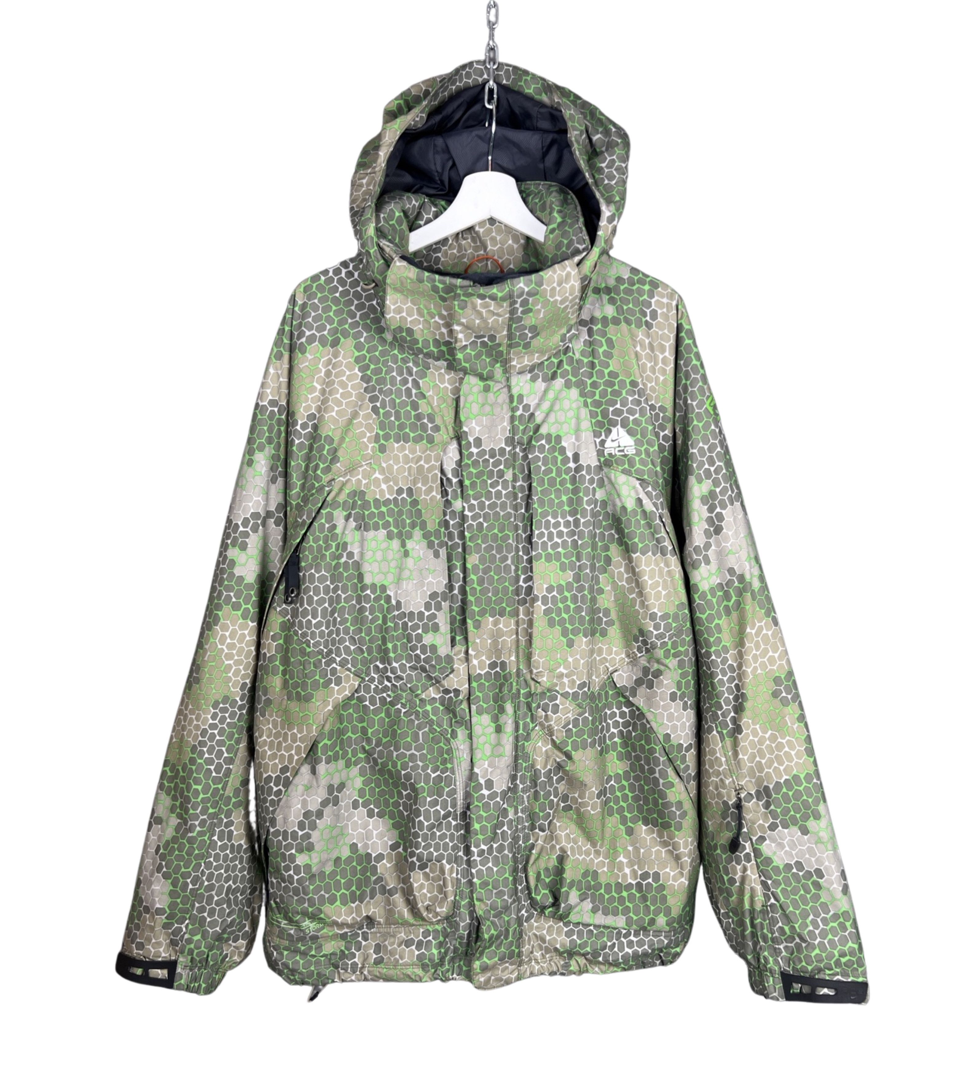 Nike ACG Nike ACG Storm Fit 3 Layer Hooded Ski Jacket Cell Pattern ...