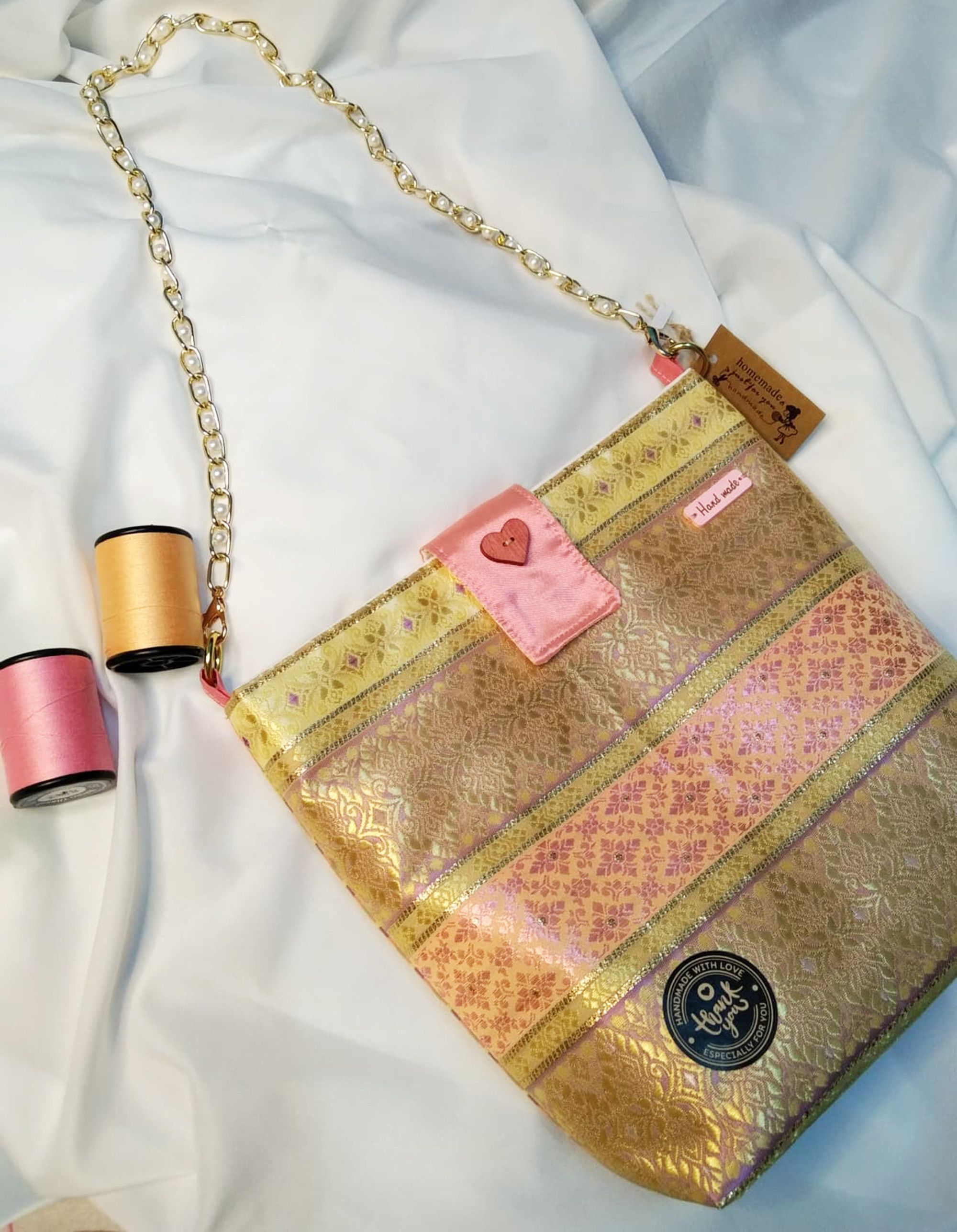 Vintage Special Silk Pattern Ladies shoulder bag Unique Design | Grailed