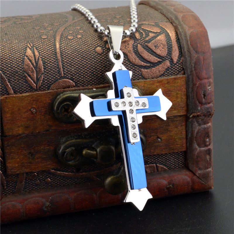Jewelry Three Layer Cross Necklace | Grailed