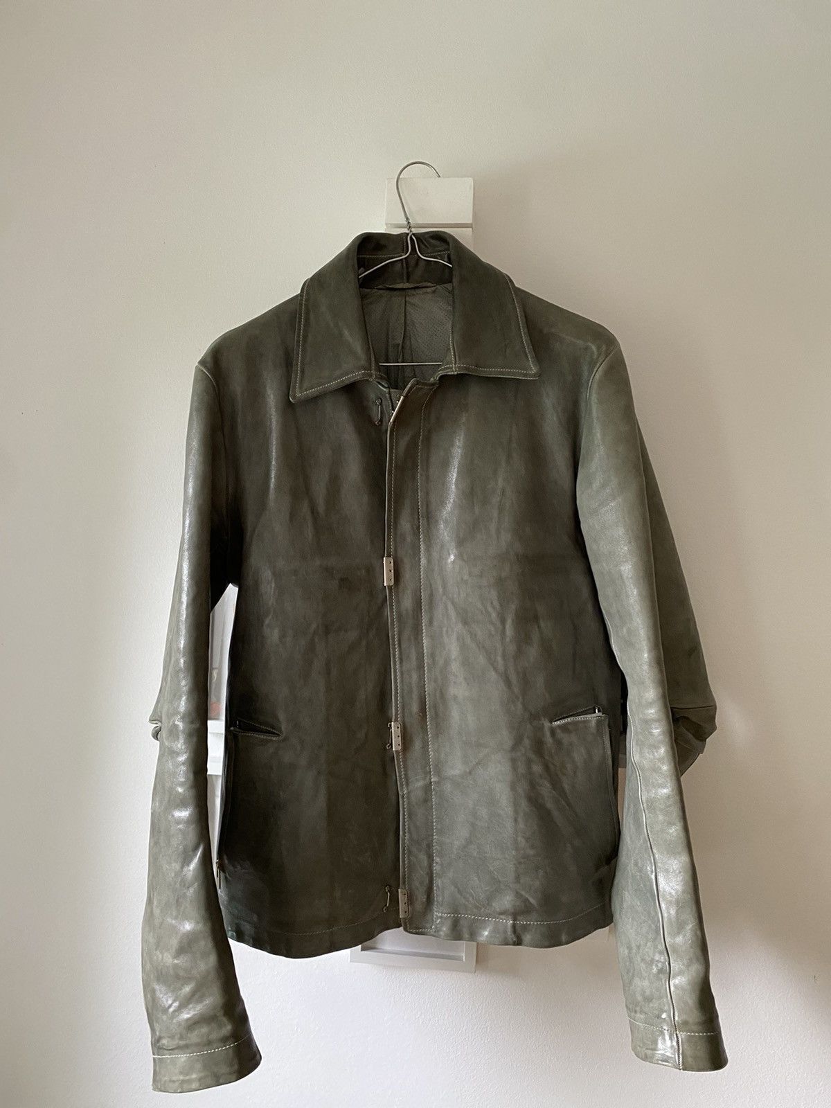 Carol Christian Poell LM/2498 CORS-PTC/19 Scarstitch Leather Jacket ...