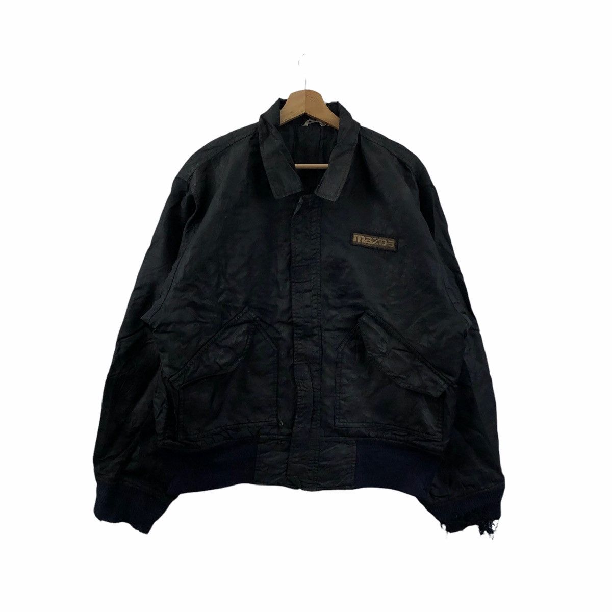 Vintage Vtg MAZDASPEED MAZDA RACING Team Flight Jacket Bomber MA-1 ...