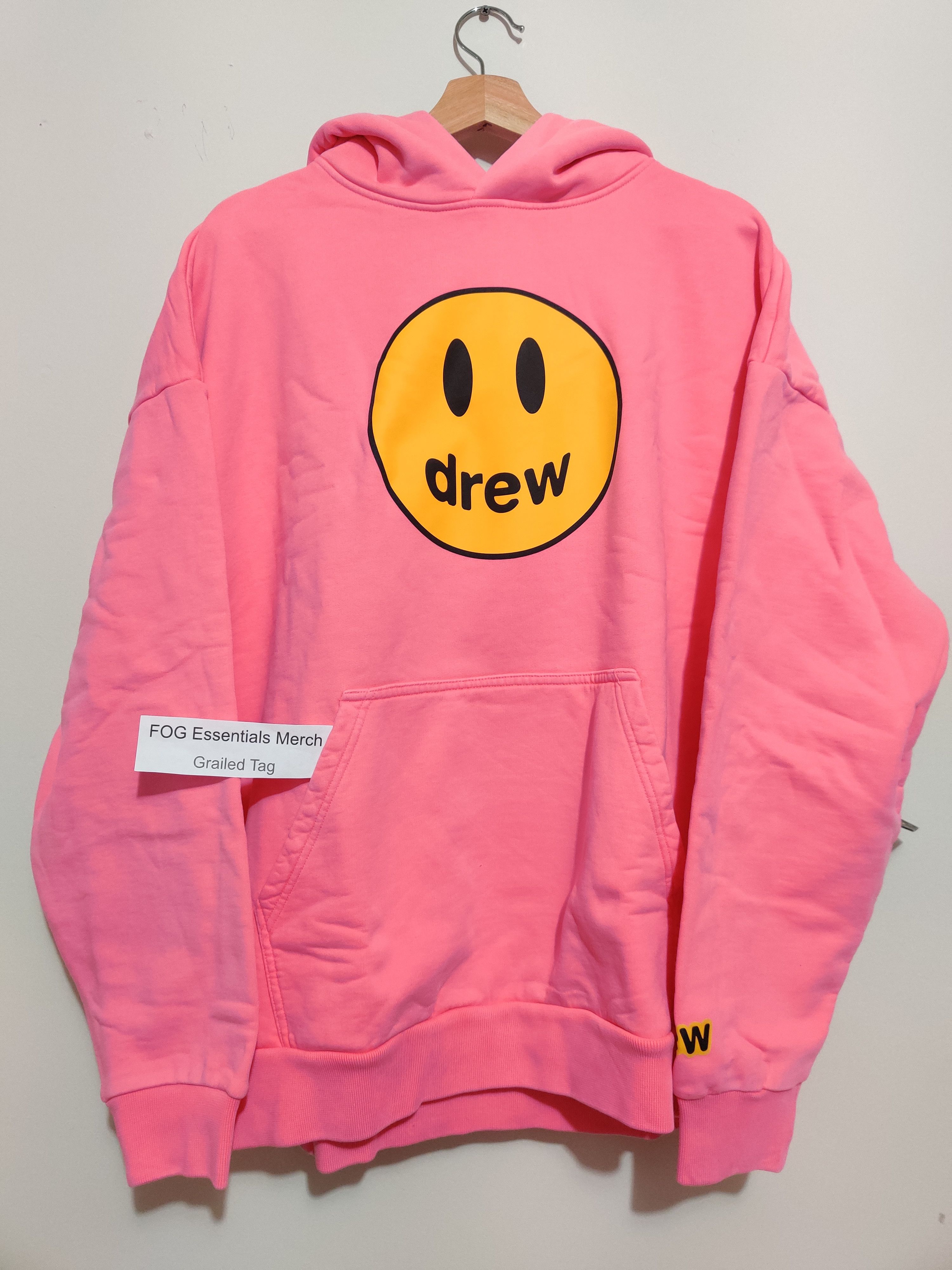 Justin Bieber (XS-XL) Hot Pink Mascot Drew House Hoodie Smiley Face ...